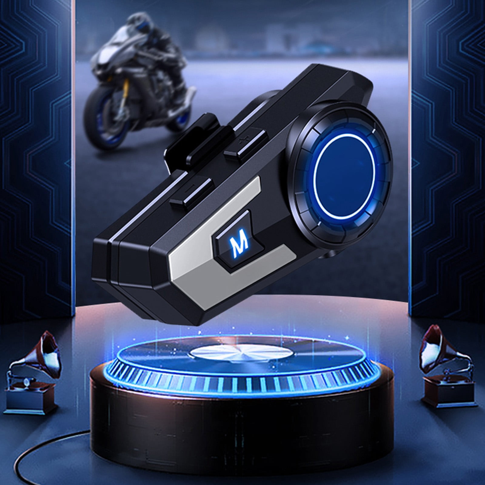 Bluetooth 5.0 Motorcycle Helmet Earphones, Intelligent Noise Reduction ...