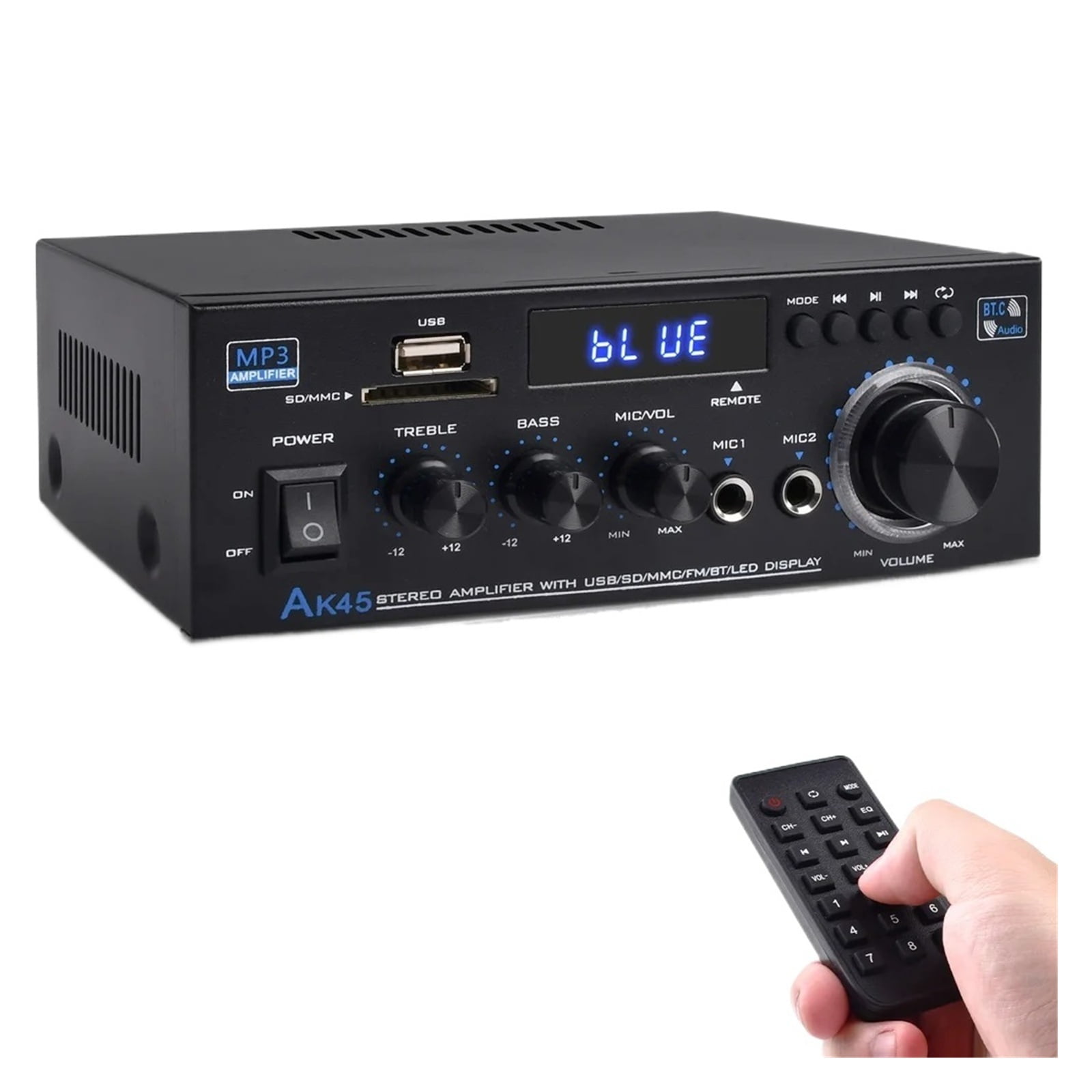 Bluetooth 5.0 Power Amplifier 300WX2 Output Max 800W Subwoofer Hi-Fi ...