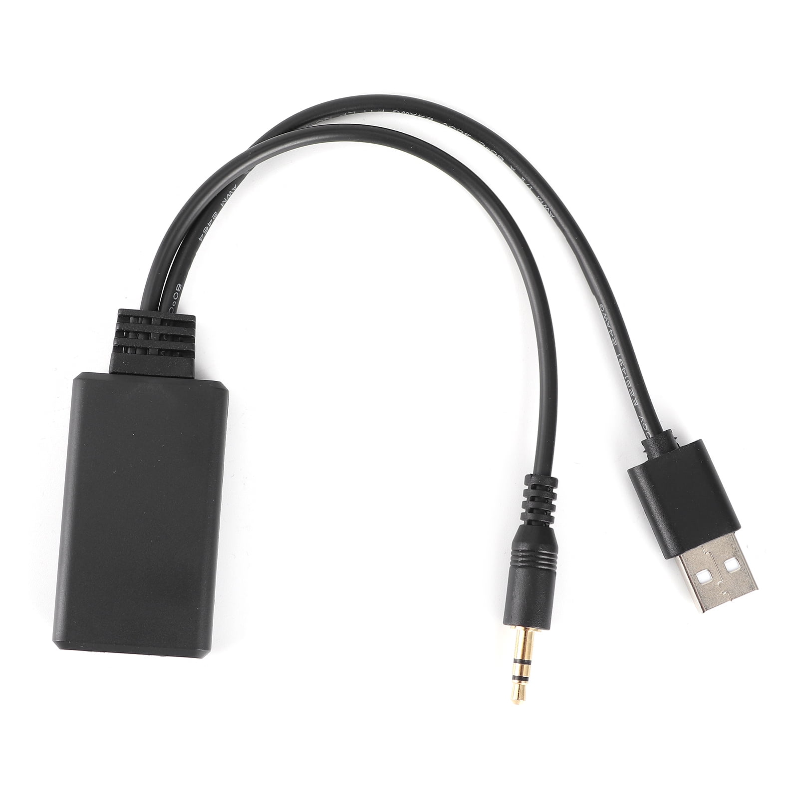Bluetooth 5.0 Receiver Adapter Cable USB+3.5mm Port Stereo Audio for ...