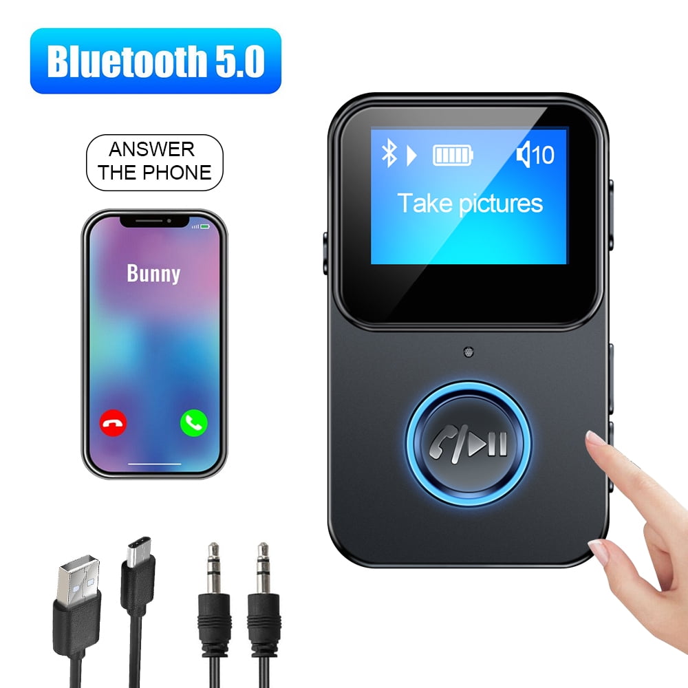 Bluetooth 5.0 Receiver, Mini Portable Audio Adapter, 3.5mm AUX A2DP ...