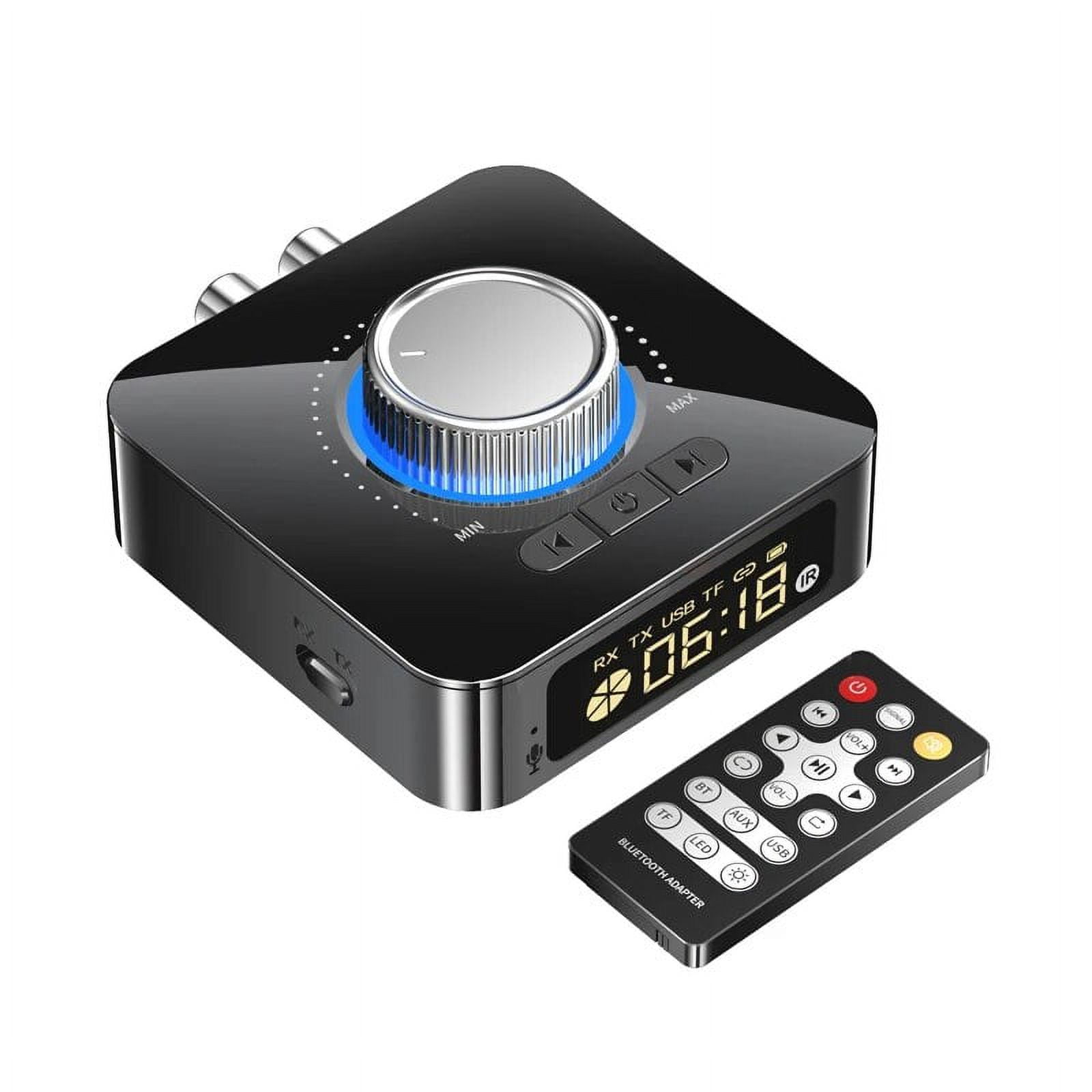Bluetooth 5.0 Receiver Transmitter Mic TF U-Disk Stereo 3.5mm AUX Jack ...