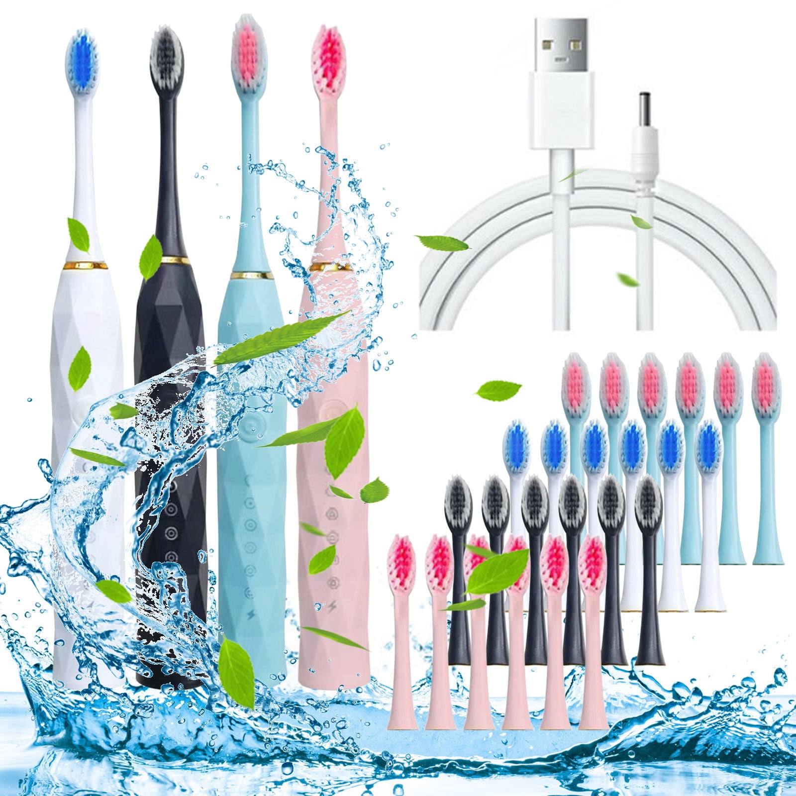 Brush,Smart Electric Toothbrush,Soft Bristles,3d Water Jet Cleaning ...
