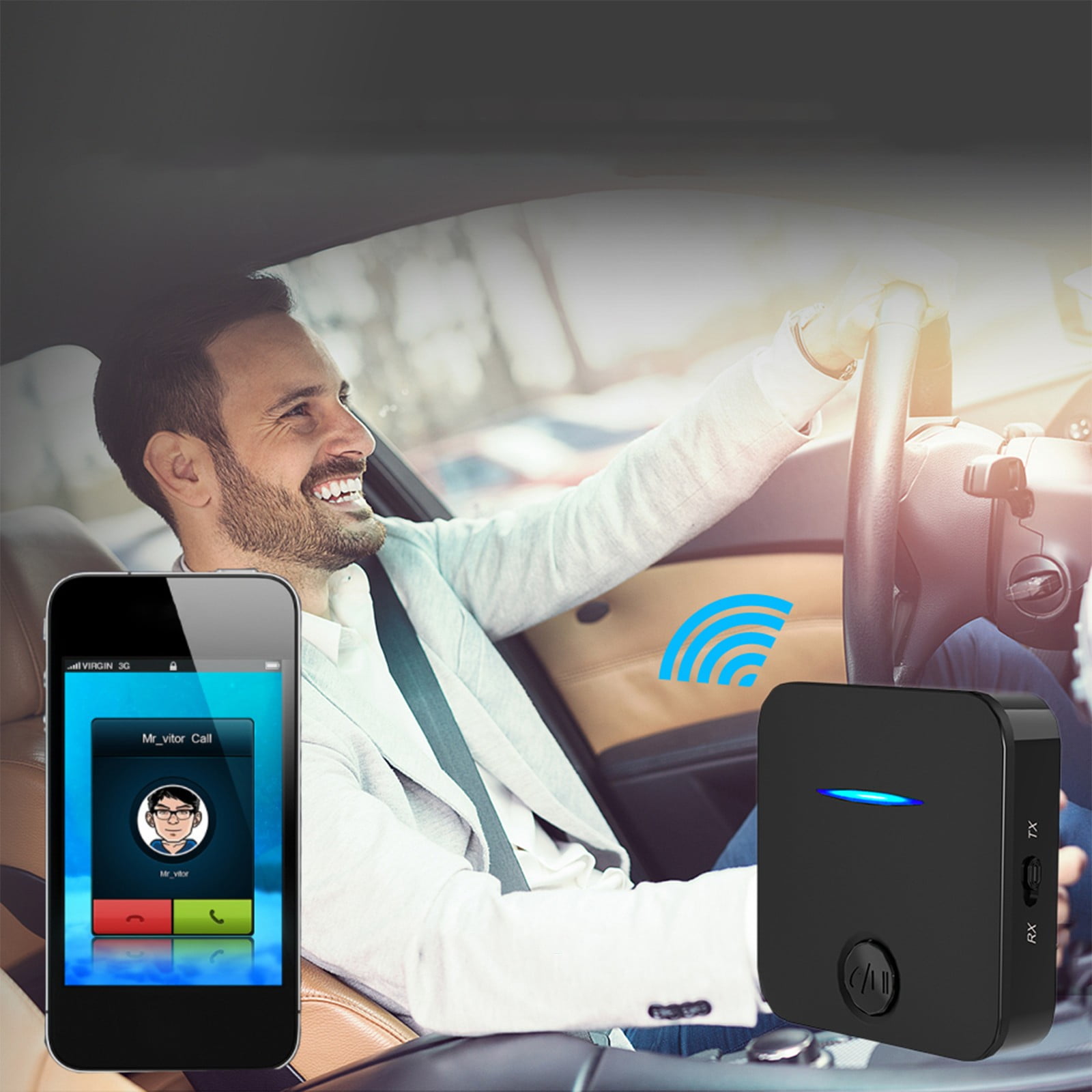 Bluetooth 5.0 Transmitter And Receiver 2-in-1 3.5mm Wireless Audio ...