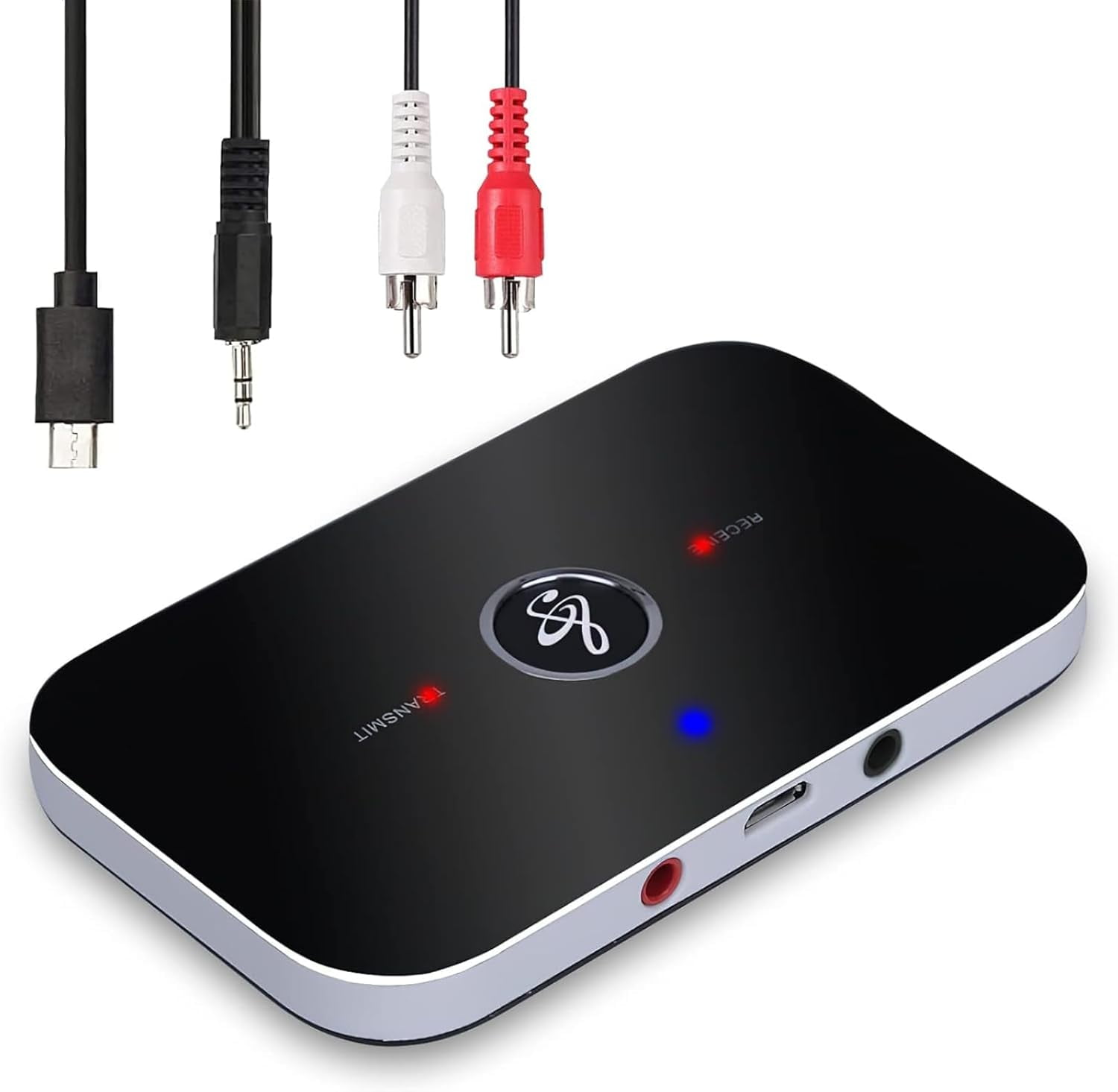 Bluetooth 5.0 Transmitter Receiver, 2-in-1 Wireless Aux Bluetooth ...