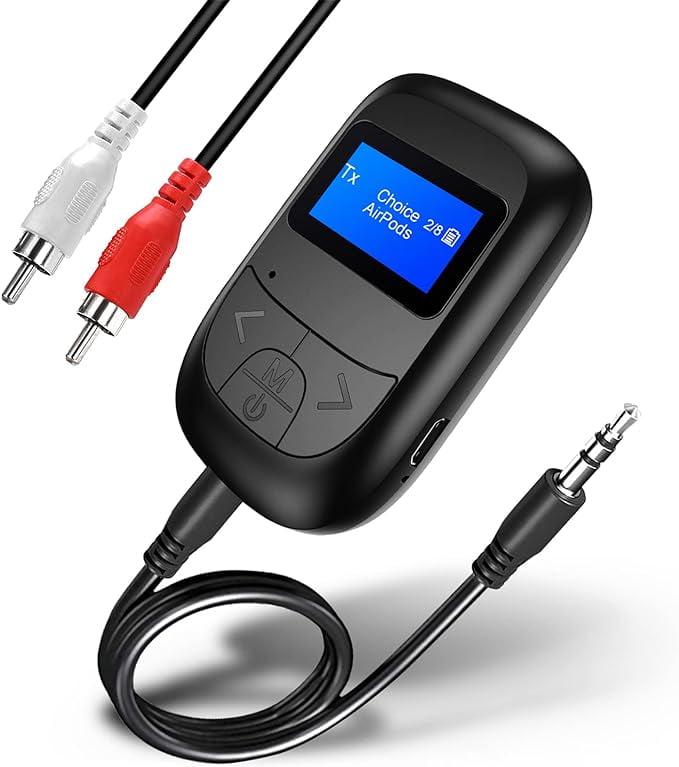 Bluetooth 5.0 Transmitter Receiver for TV - Tensun Visible 3.5mm ...