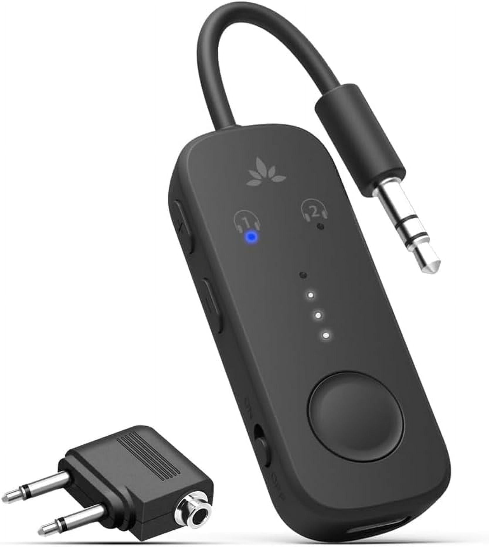 Bluetooth 5.3 Airplane Adapter with aptX Adaptive, Connects 2 ...