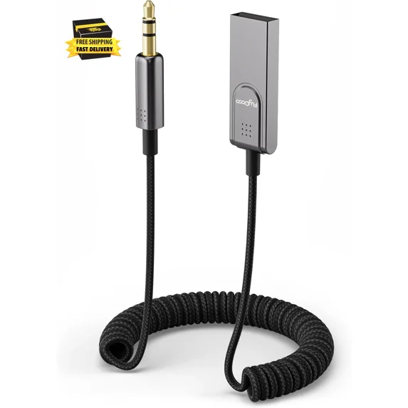 Bluetooth 5.3 Aux Adapter For Car Usb, Receiver Connects Bluetooth To ...