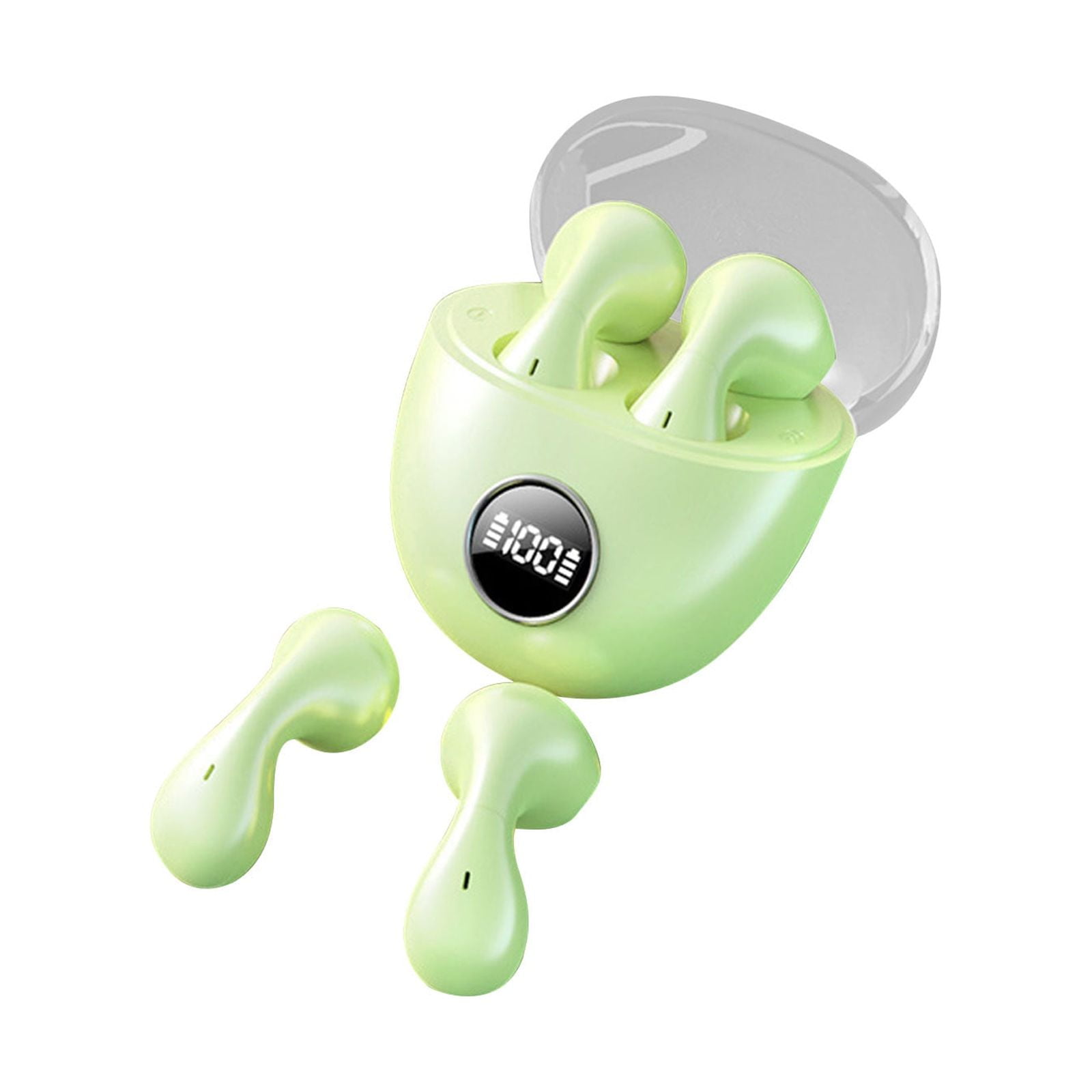 Bluetooth 5.3 Clip-On Wireless Earbuds, Digital Display, 24H Playtime ...