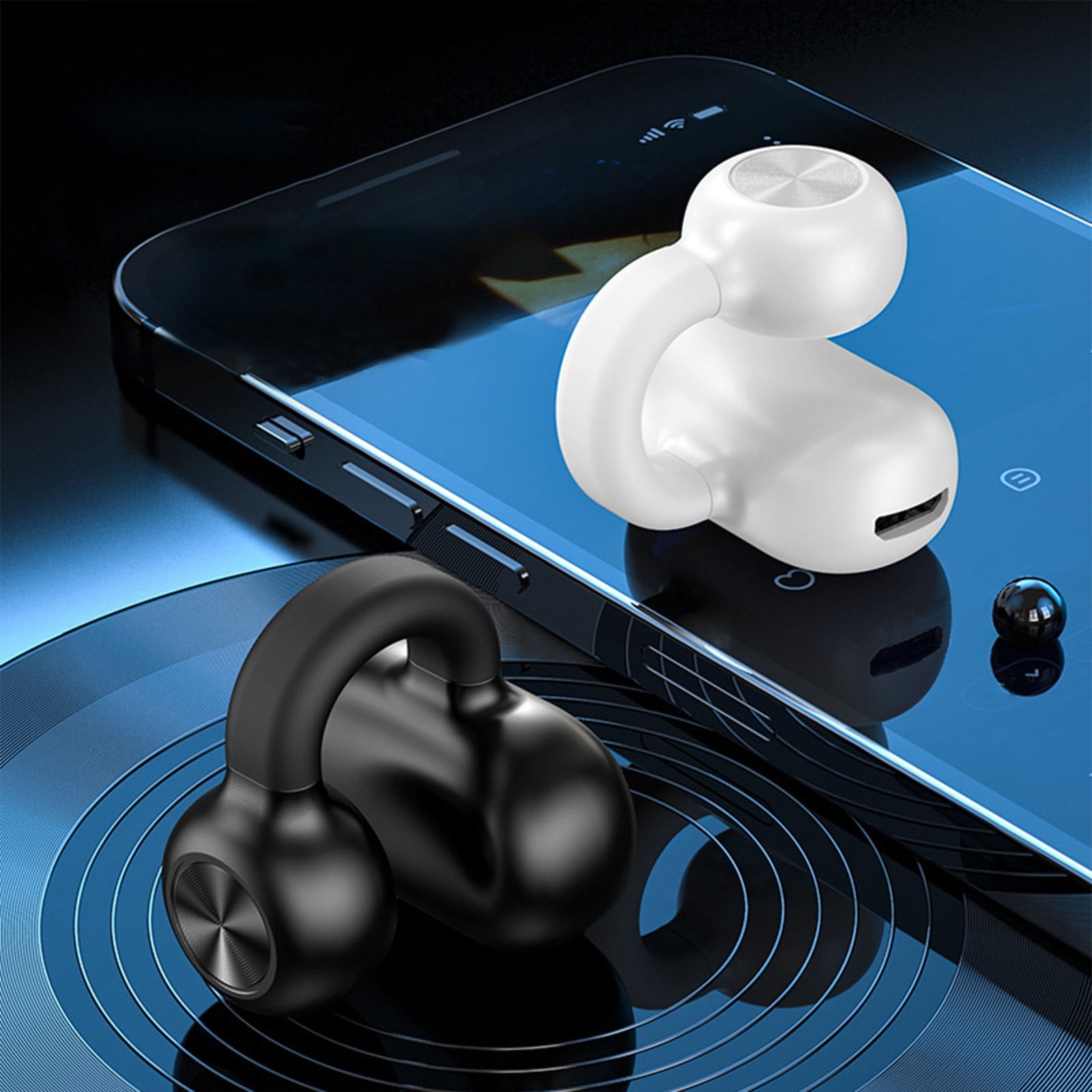 Bluetooth 5.3 Open Ear Clip Headphones Wireless Gas Conduction Sports ...