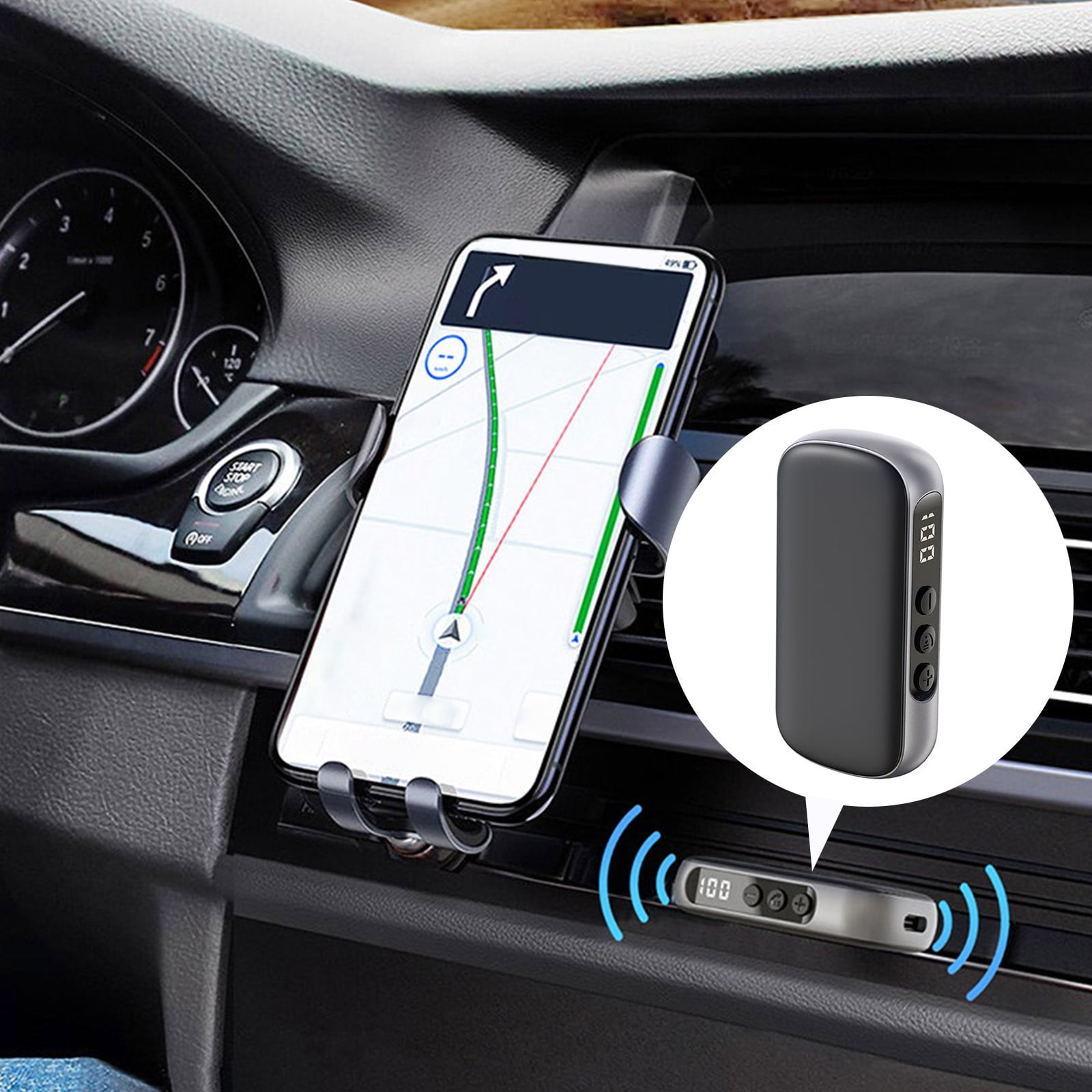 Bluetooth 5.3 Transmitter Receiver 2-in-1 Hands- Call AUX Interface LED ...