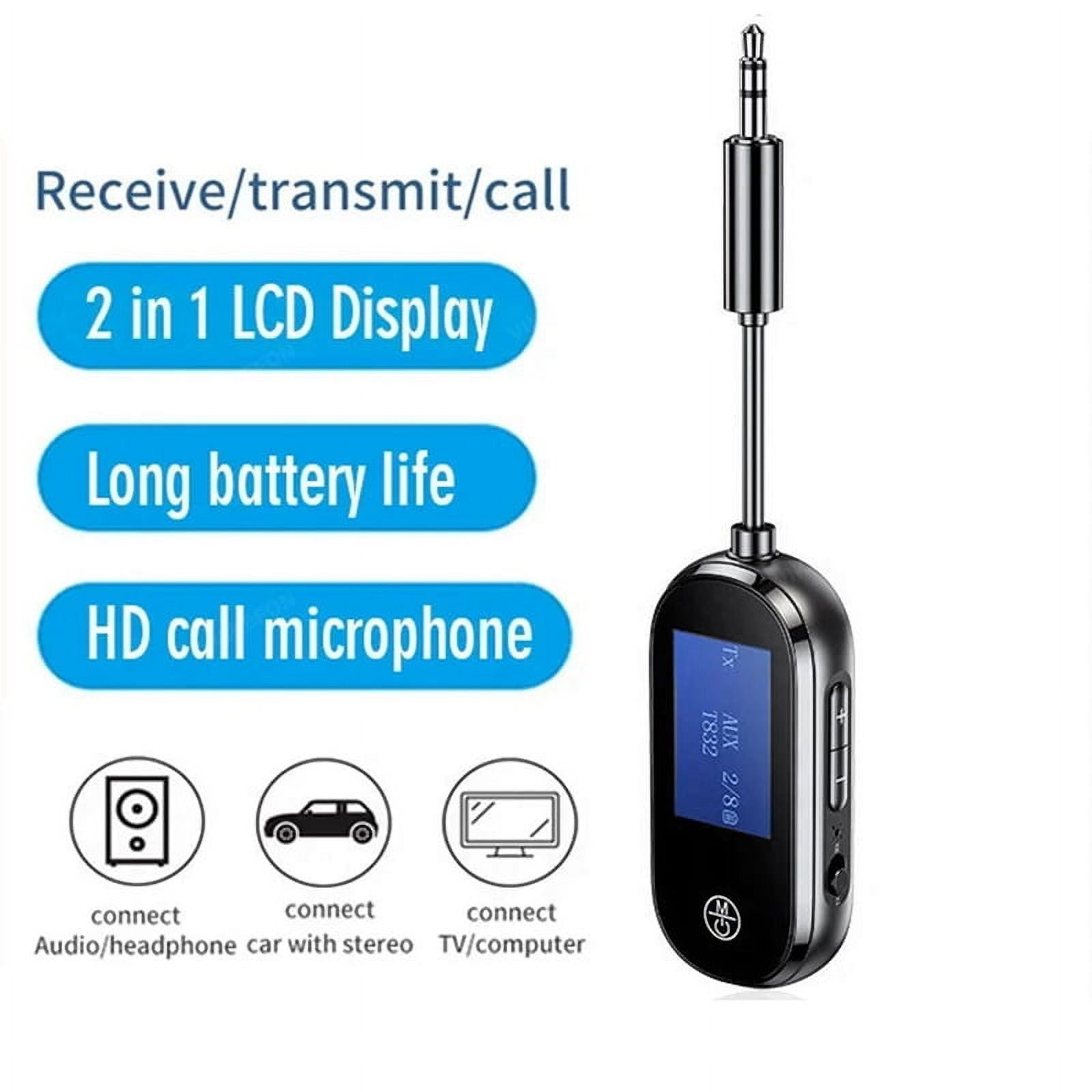 Bluetooth 5.3 Transmitter Receiver 3.5mm AUX Jack Wireless Adapter ...