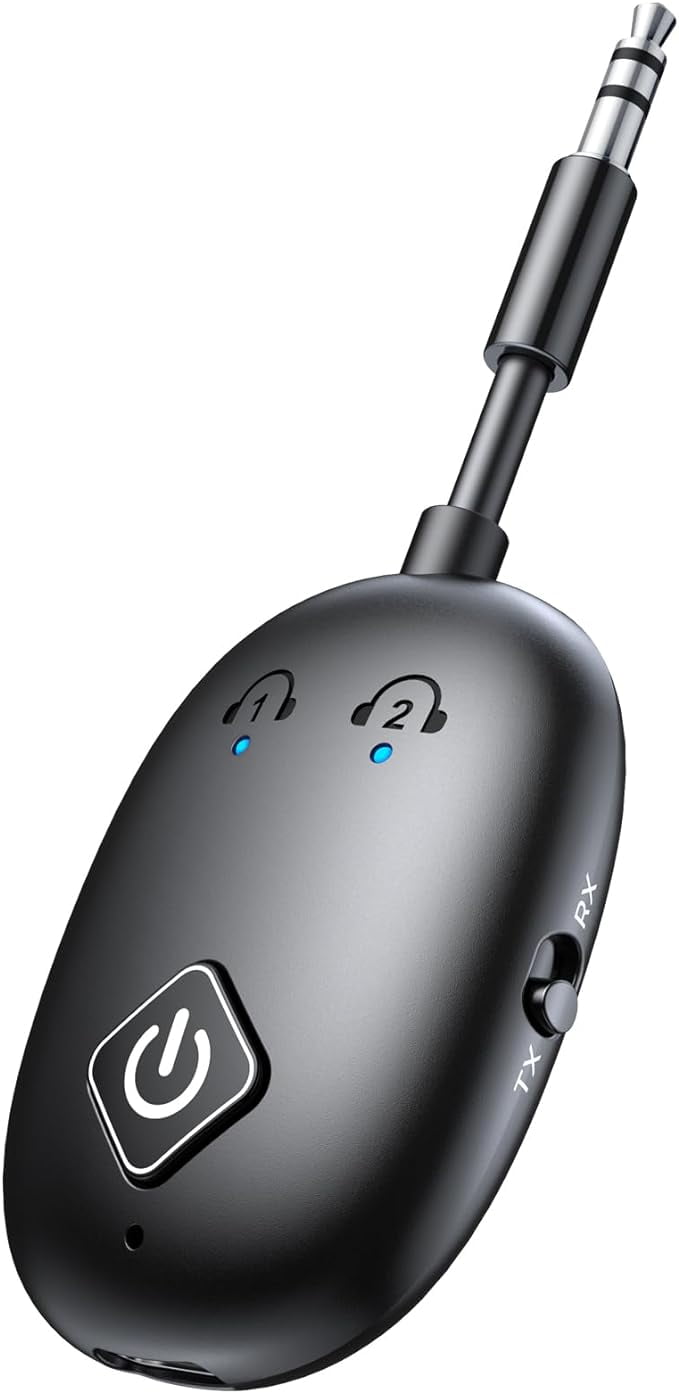 Bluetooth 5.3 Transmitter Receiver for Airplane, 2 in 1 Wireless ...