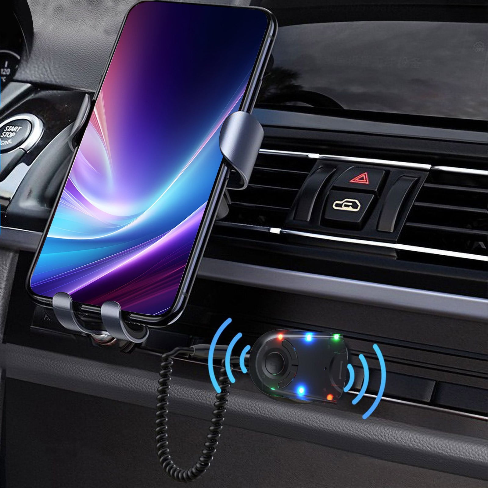 Bluetooth 5.3 Transmitter Receiver for Car Audio,3.5mm Aux Adapter with ...