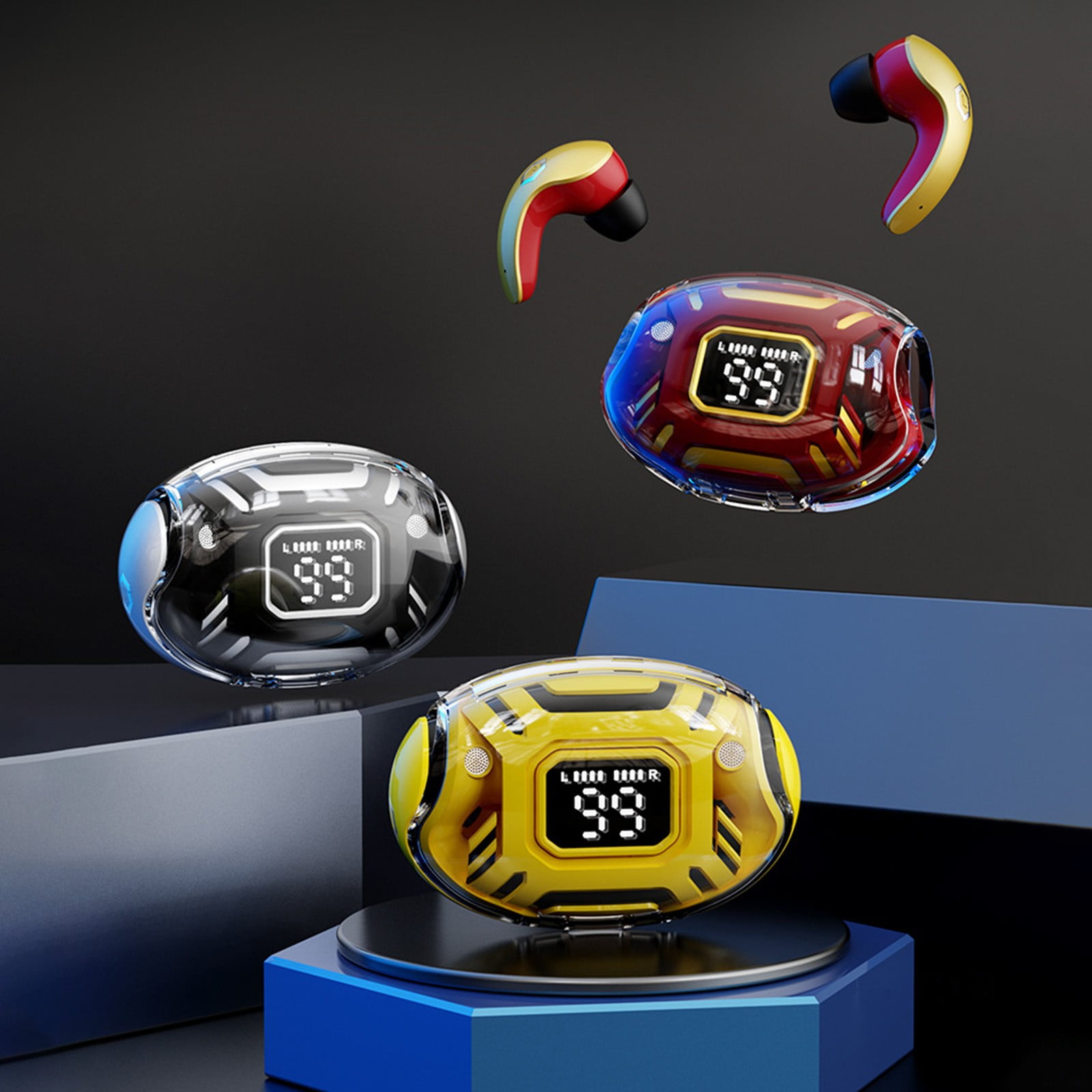 Bluetooth 5.3 Wireless Sports Earphones,Long Range In-Ear Mech Style ...