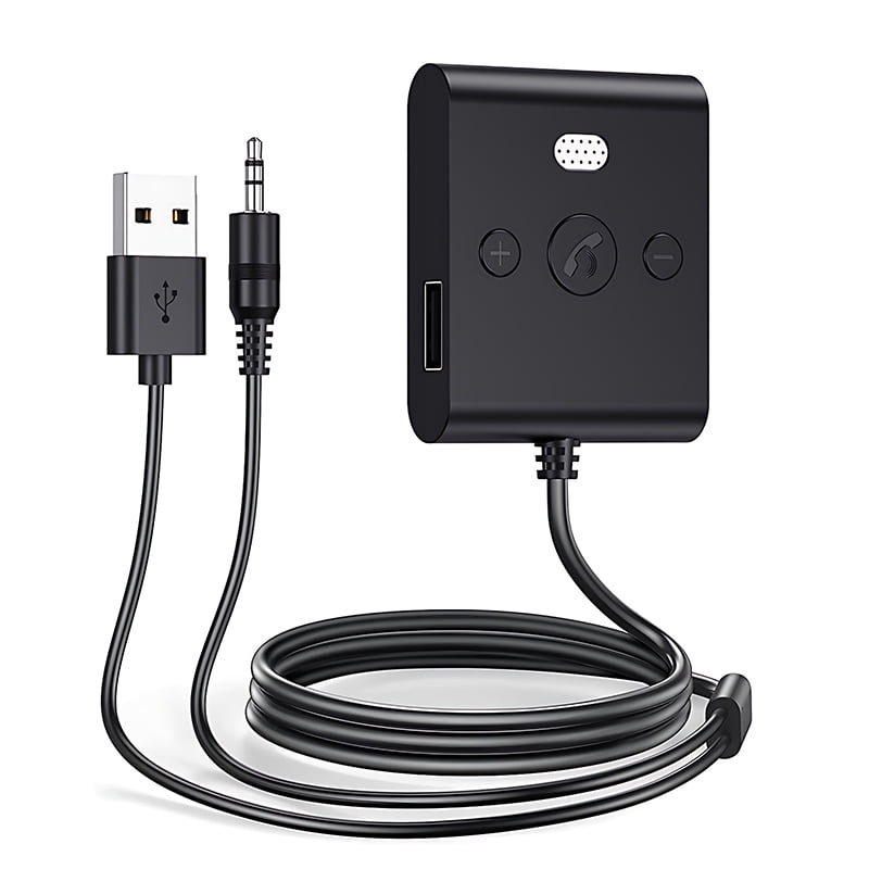 Bluetooth 5.4 AUX Car Adapter Wtih Mic 3.5MM USB U-Disk Stereo Wireless ...