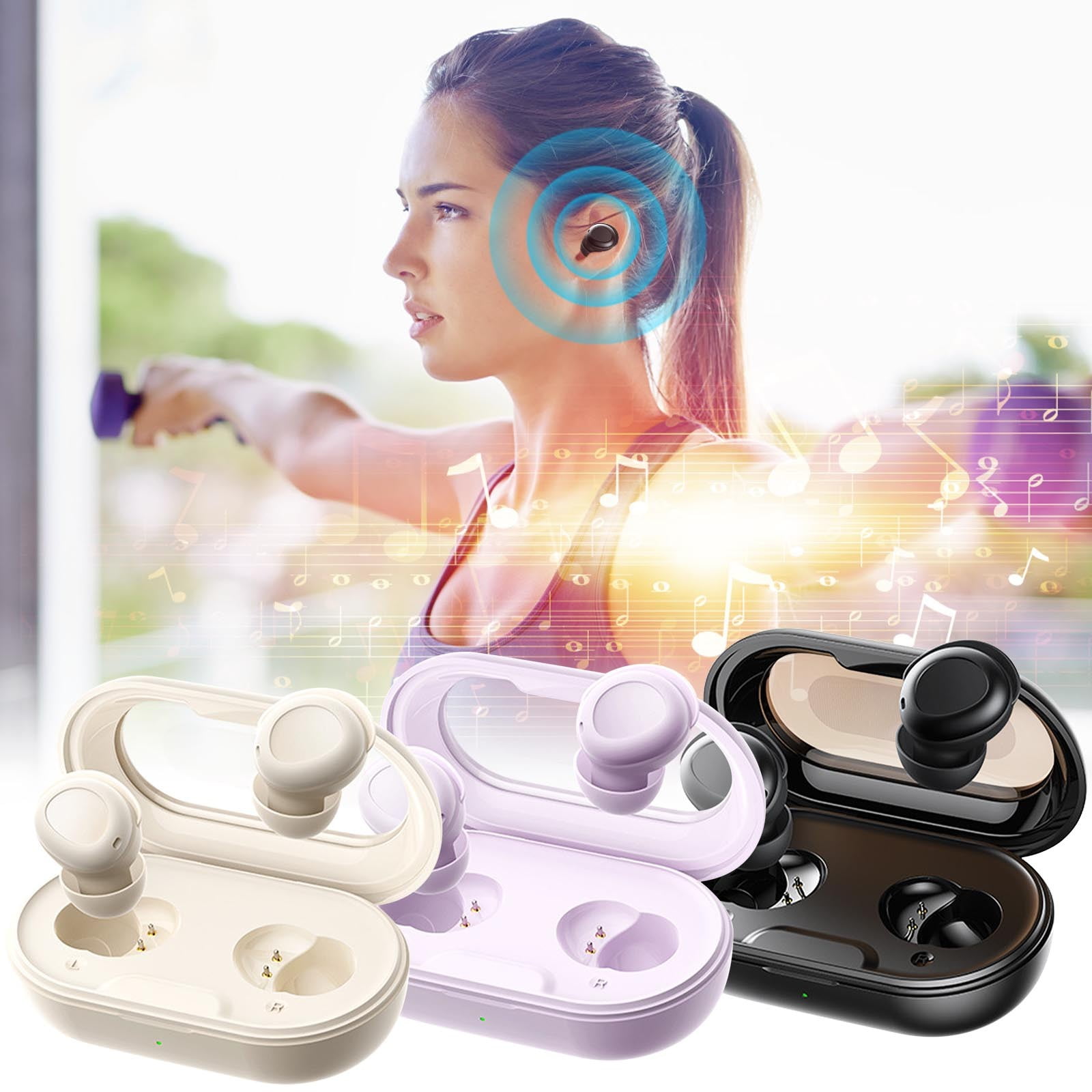 Bluetooth 5.4 Earbuds, Low Latency Noise Cancellation, Skin-Friendly ...