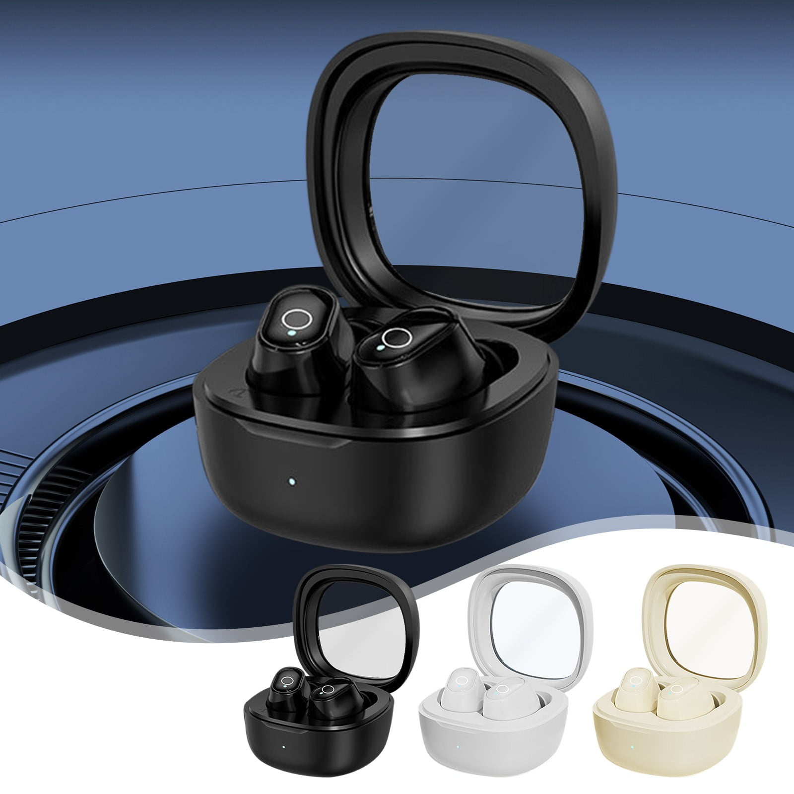 Bluetooth 5.49 Wireless Earphones Transparent Compartment HiFi Sound ...