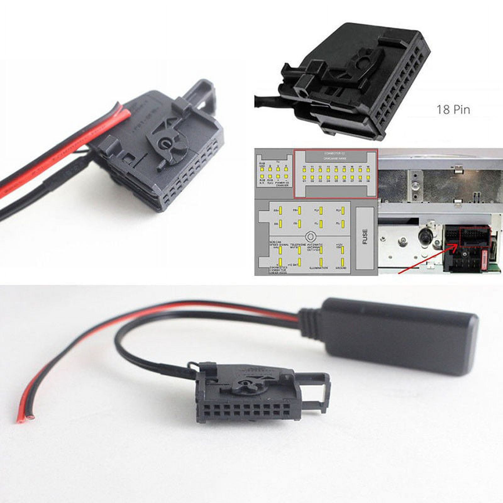 Bluetooth Adapter AUX Cable for Mercedes Comand 2.0 APS 220 W211 W208 ...