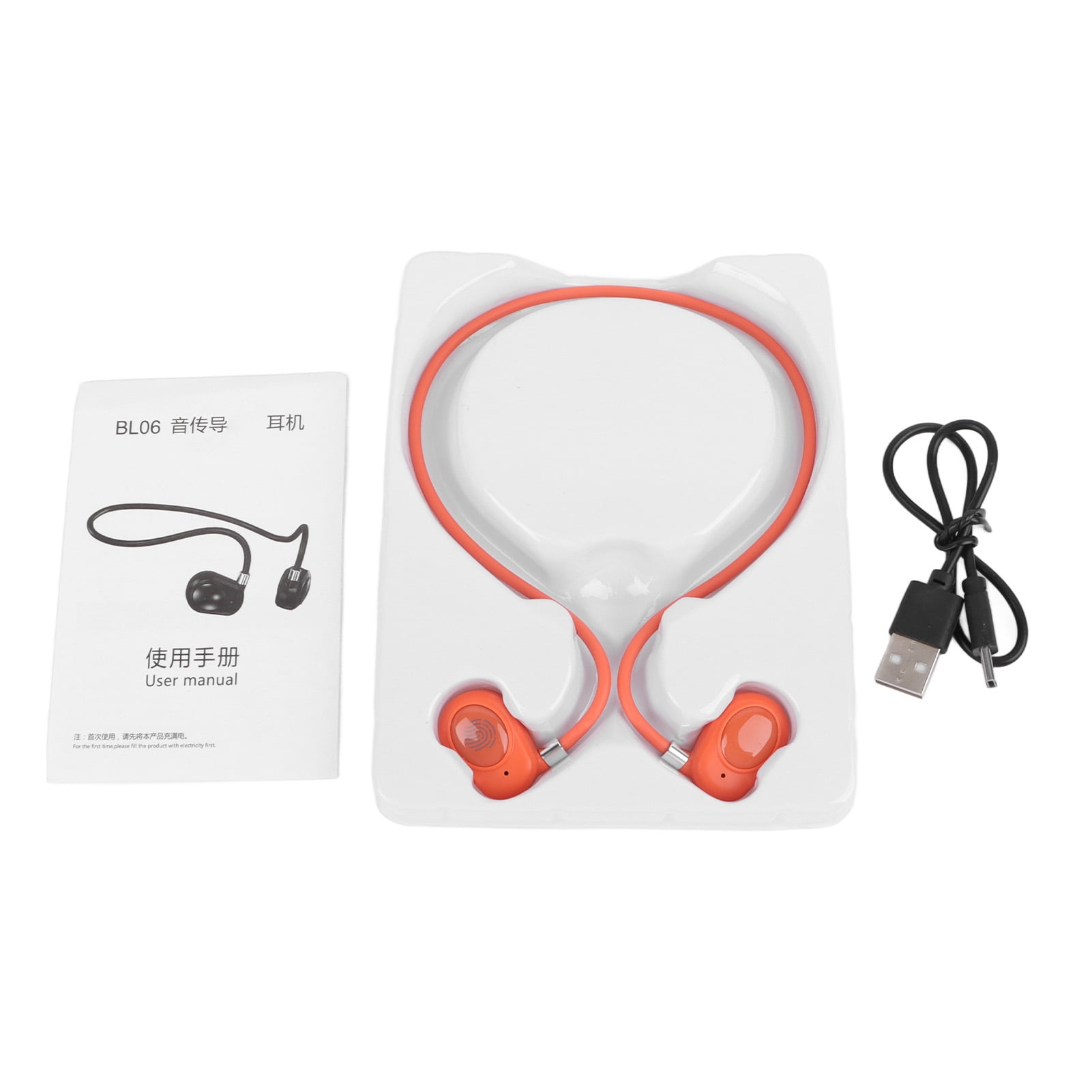 Bluetooth Air Conduction Headphone USB Rechargeable Lightweight ...