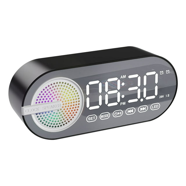 Bluetooth Alarm Clock Speaker with Modern Design and LED Display,Multi ...