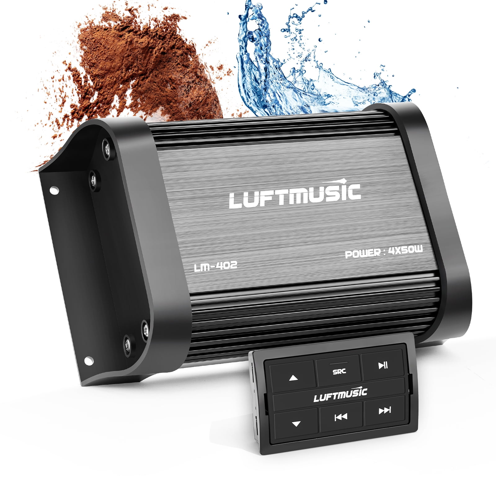 Waterproof Mini Bluetooth Amplifier Marine Amp, Class A/B, Wireless ...