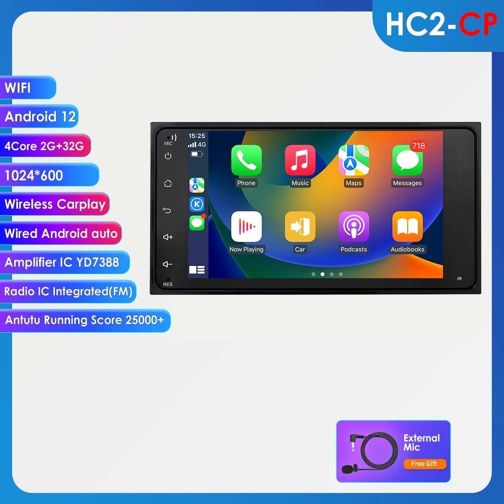 Bluetooth Android 12 Carplay 2+32GB Car Stereo Radio Head Unit GPS Navigation For Toyota RAV4 ...