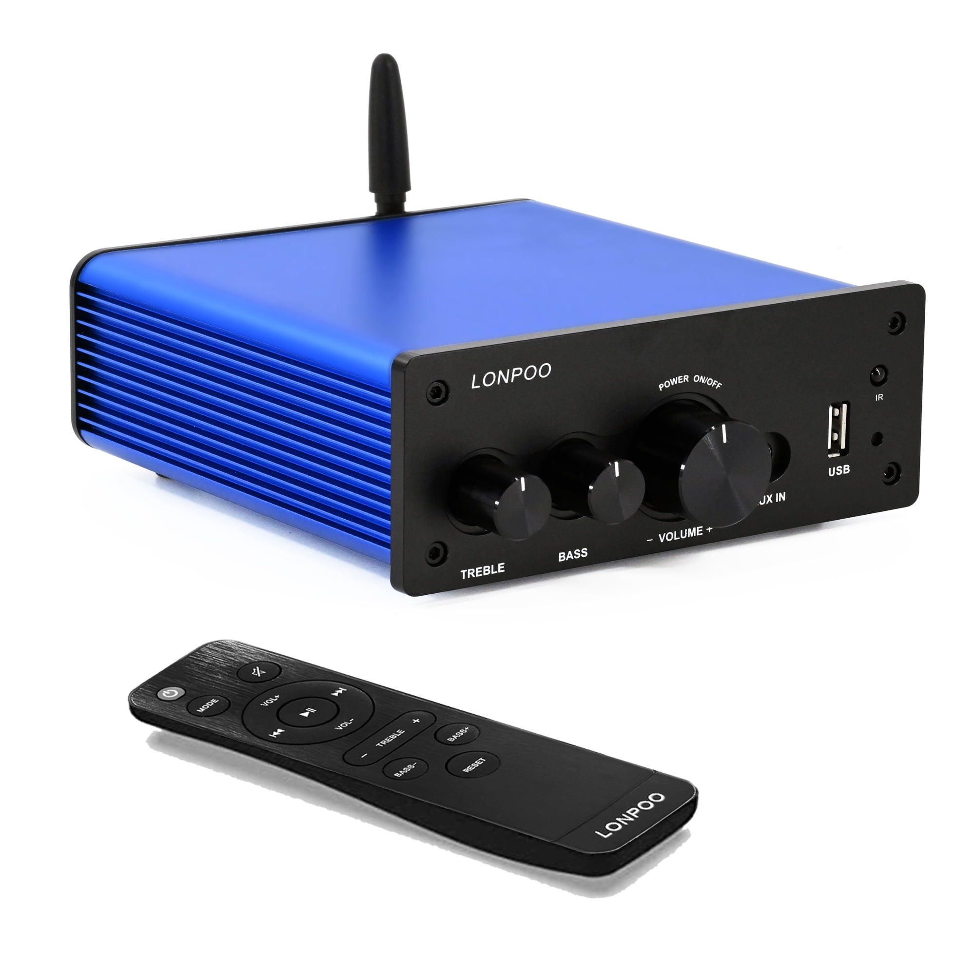 Bluetooth Audio Amplifier,LONPOO 2.0 Channel Mini Class D Integrated ...