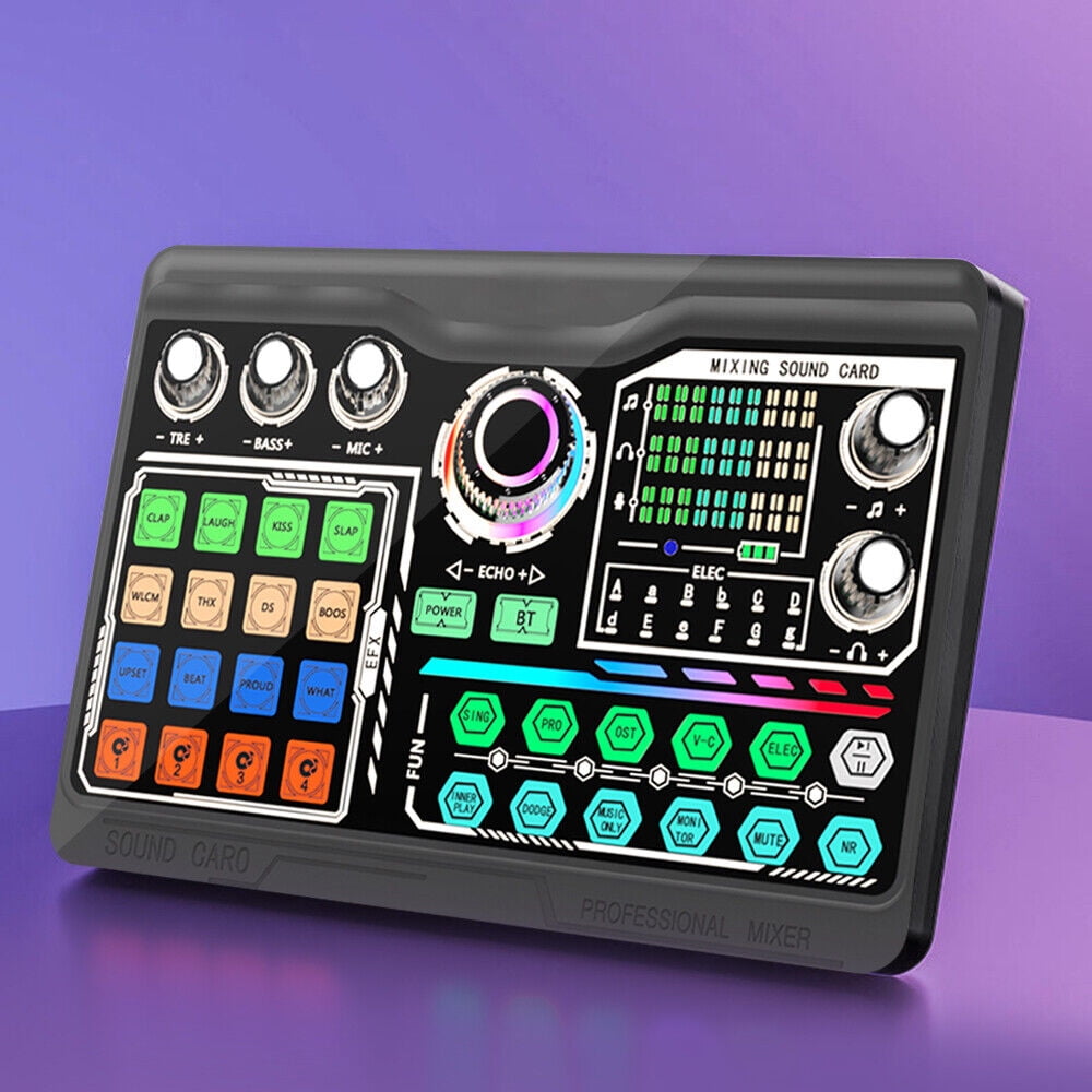 Bluetooth Audio Mixer Sound Card Mixer Board Live Voice Converter ...