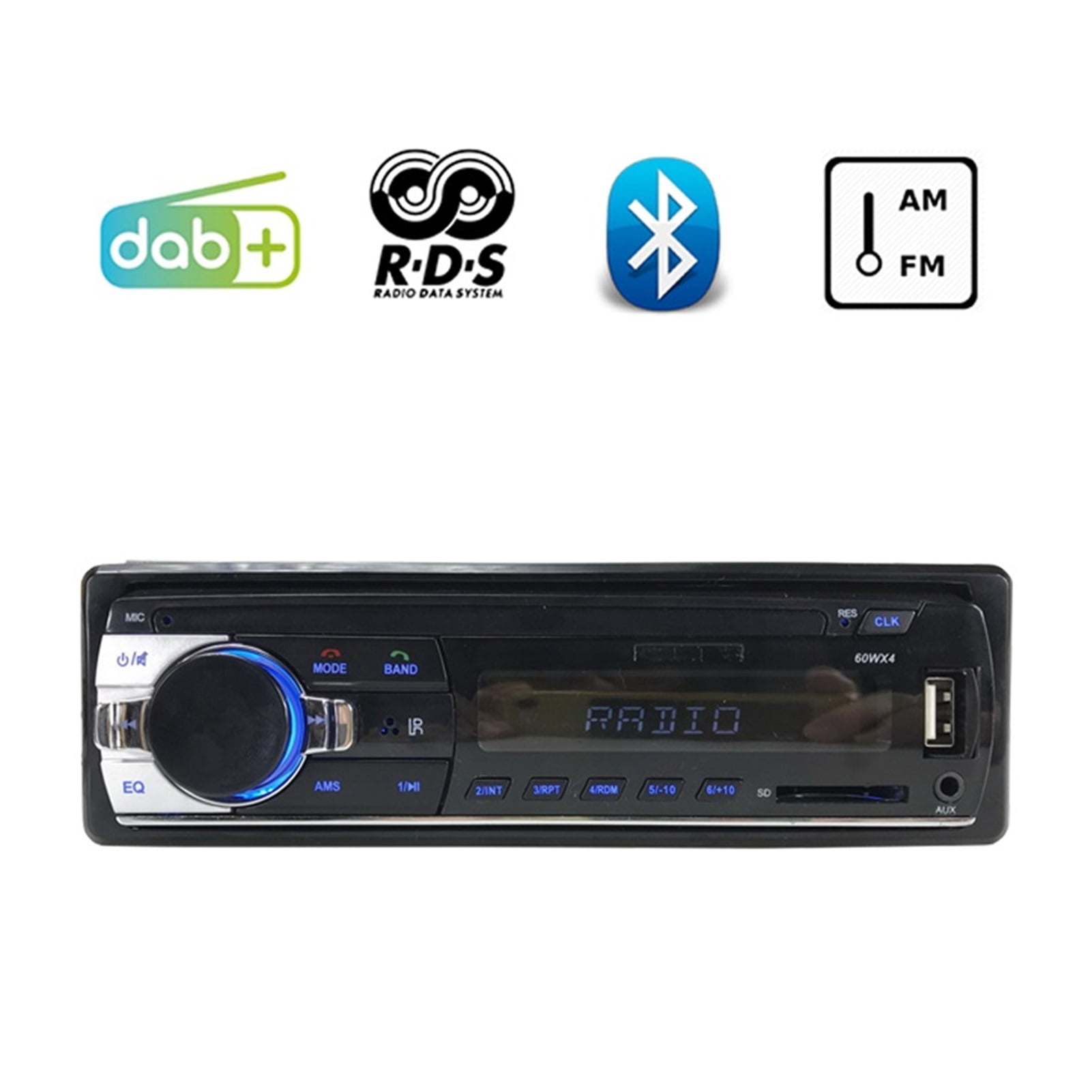 Bluetooth Autoradio Car Stereo USB SD Card Slot FM AM AUX LCD Dispaly ...