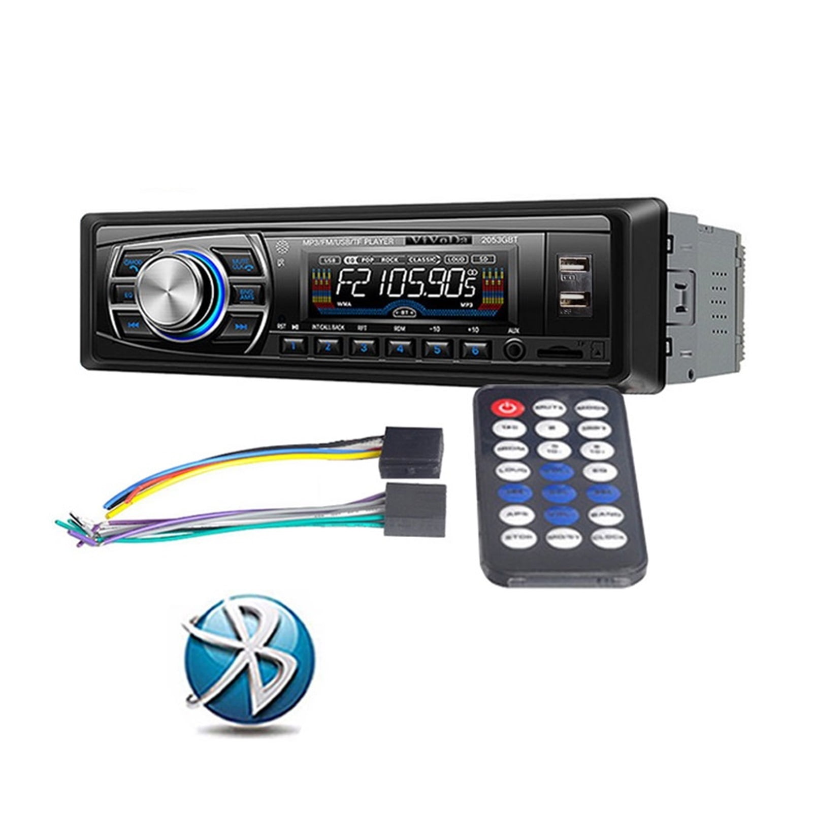 Bluetooth Aux-in Car Radio Support USB/SD/MMC Card Reader 24V FM Turner ...