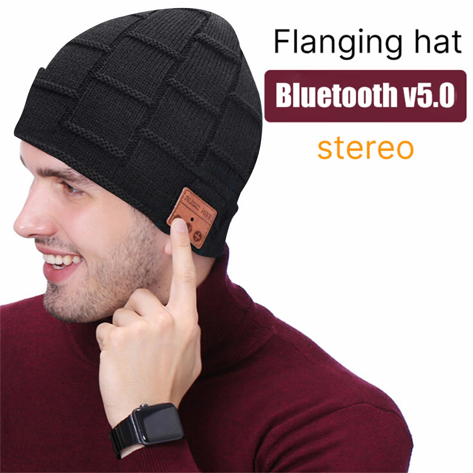 Bluetooth Beanie Hat For Adult Men Women,Adjustable Bluetooth Wireless ...
