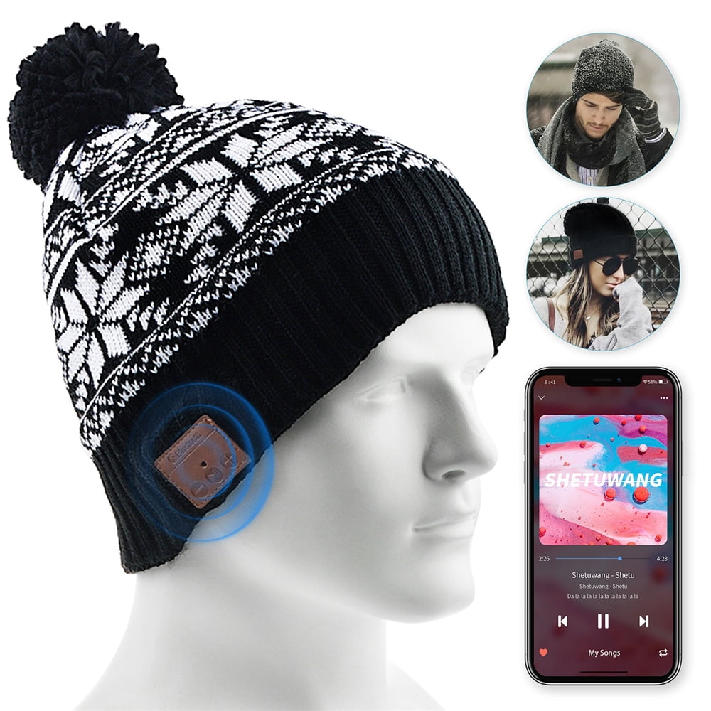 ABLEGRID Bluetooth 5.0 Beanie Hat Cap Wireless Bluetooth Hat with ...