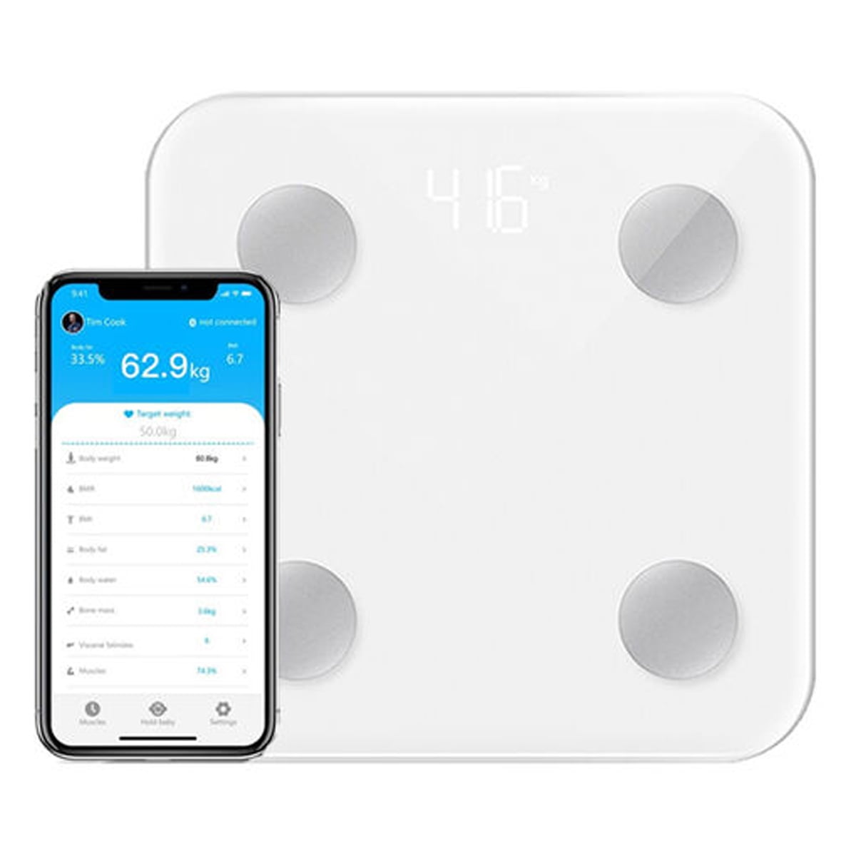 Bluetooth Body Fat Analyzer Personal Scales Impedance Meter, Bluetooth ...