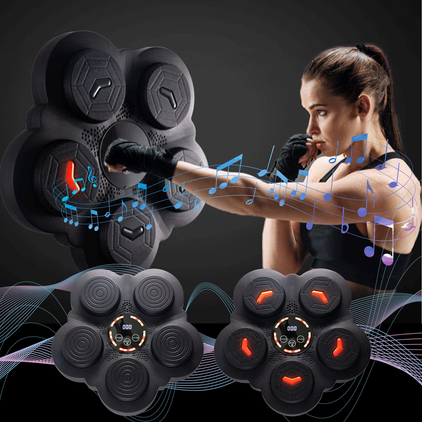 Bluetooth Boxing Trainer Wall Mounted Electronic Punching Bag Improve ...