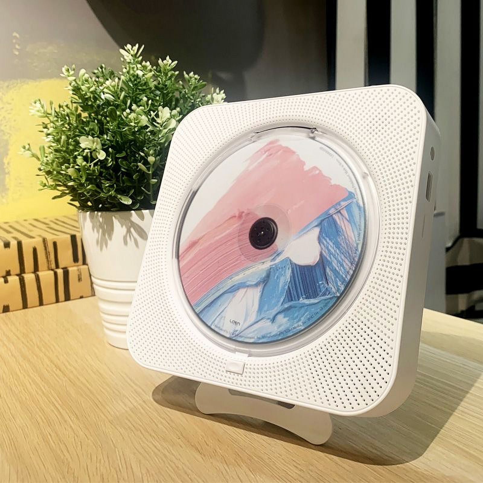 Bluetooth CD Player, Wall-Mounted Home Audio Speaker with LED Screen ...