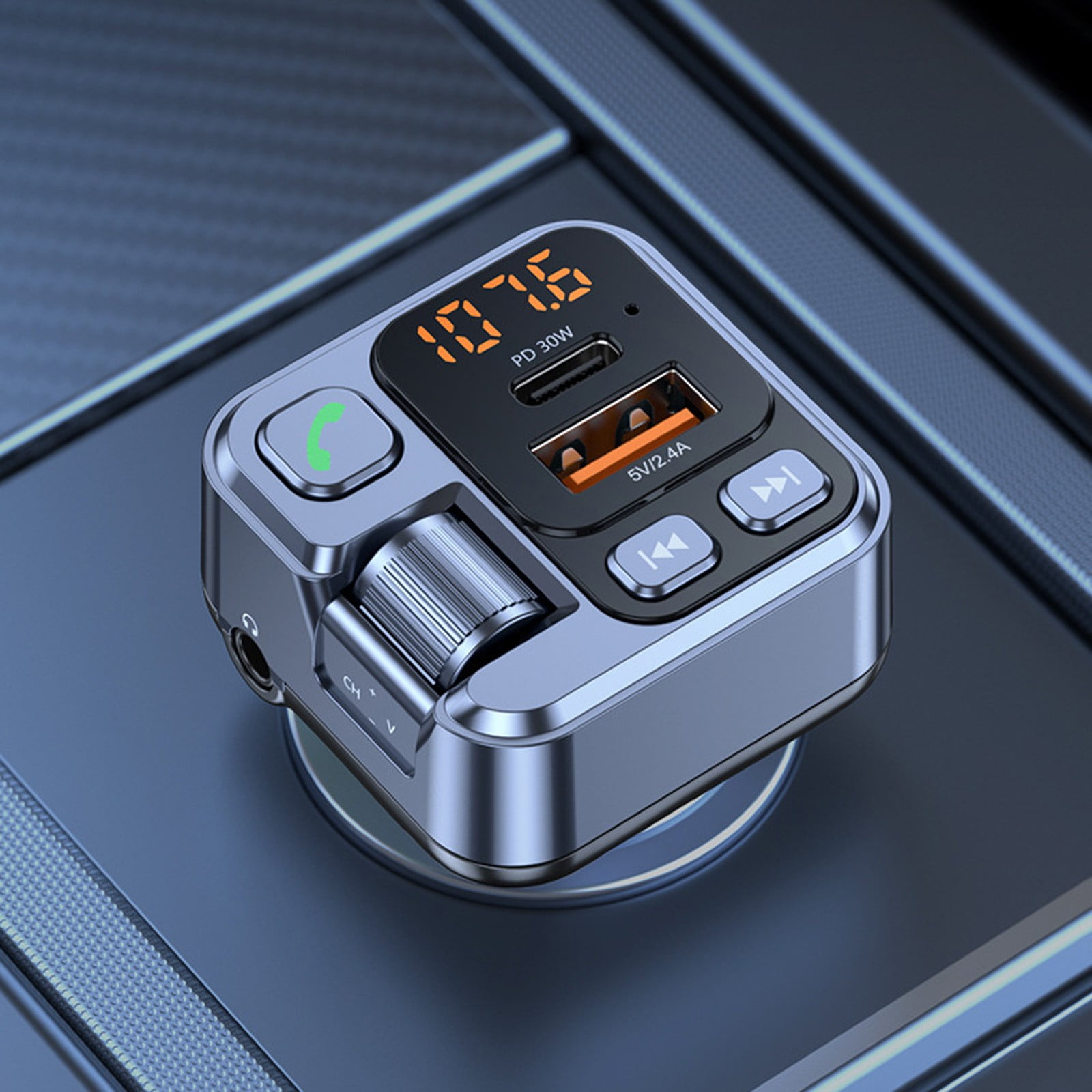 Bluetooth Car Adapter, Bluetooth 5.3 FM Transmitter for Car,Stronger ...