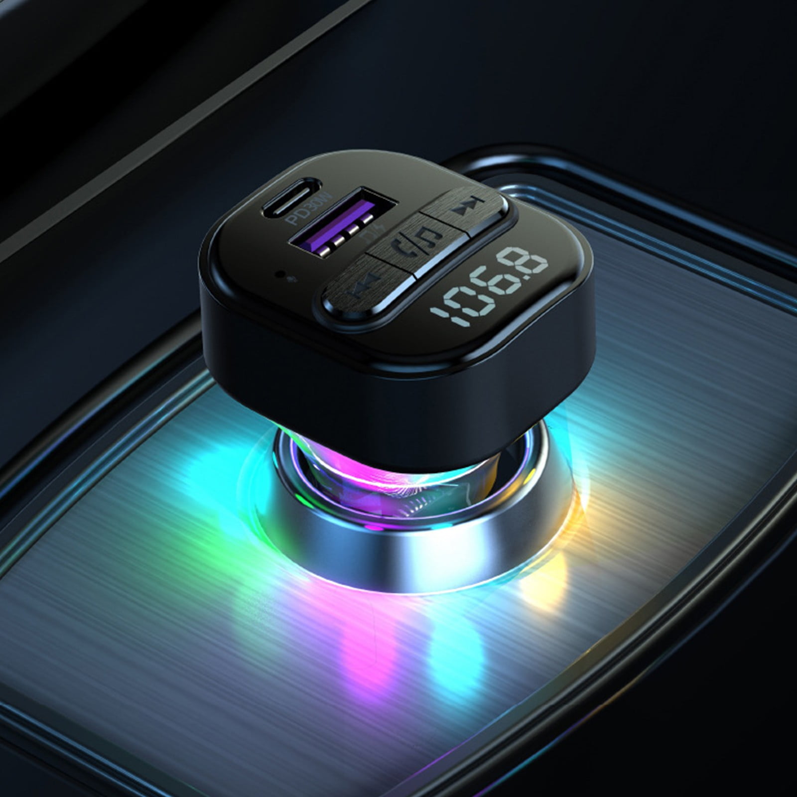 Bluetooth Car Adapter, Bluetooth FM Transmitter for Car Fast Charging ...