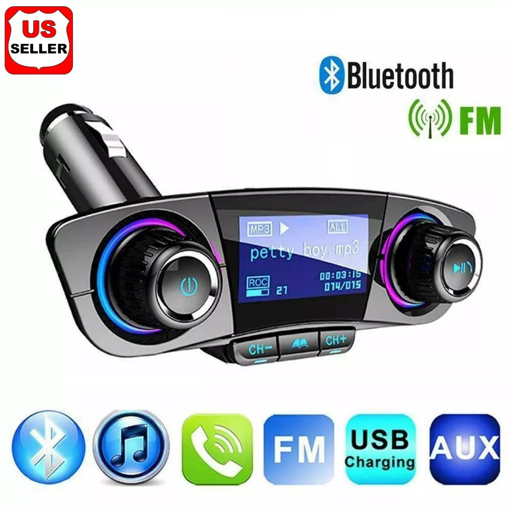 Bluetooth Car FM Transmitter MP3 Player Hands free Radio Adapter Kit ...