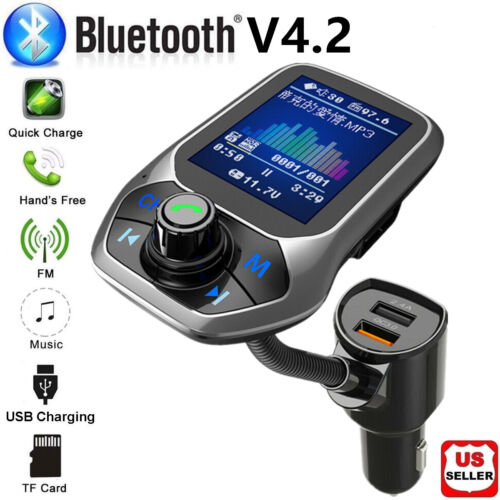 Bluetooth Car FM Transmitter MP3 Player Hands free Radio Adapter Kit ...
