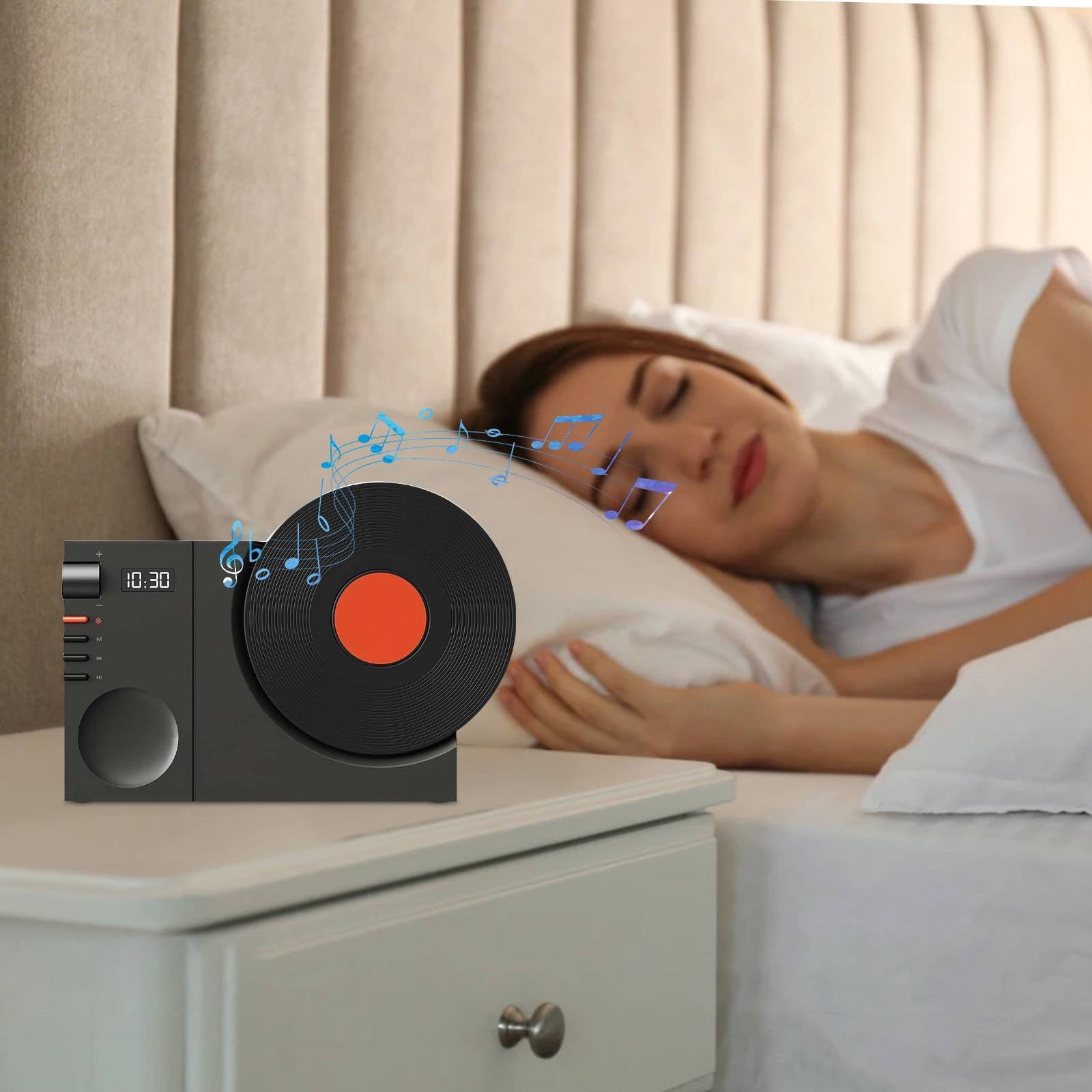 Bluetooth Clock Speaker Black-Bluetooth Clock Speaker Vinyl Bluetooth ...