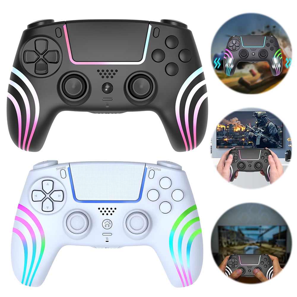 Bluetooth-Compatible Wireless Controller 6-Axis Gyro Wireless Gamepad Gaming Console Controller ...
