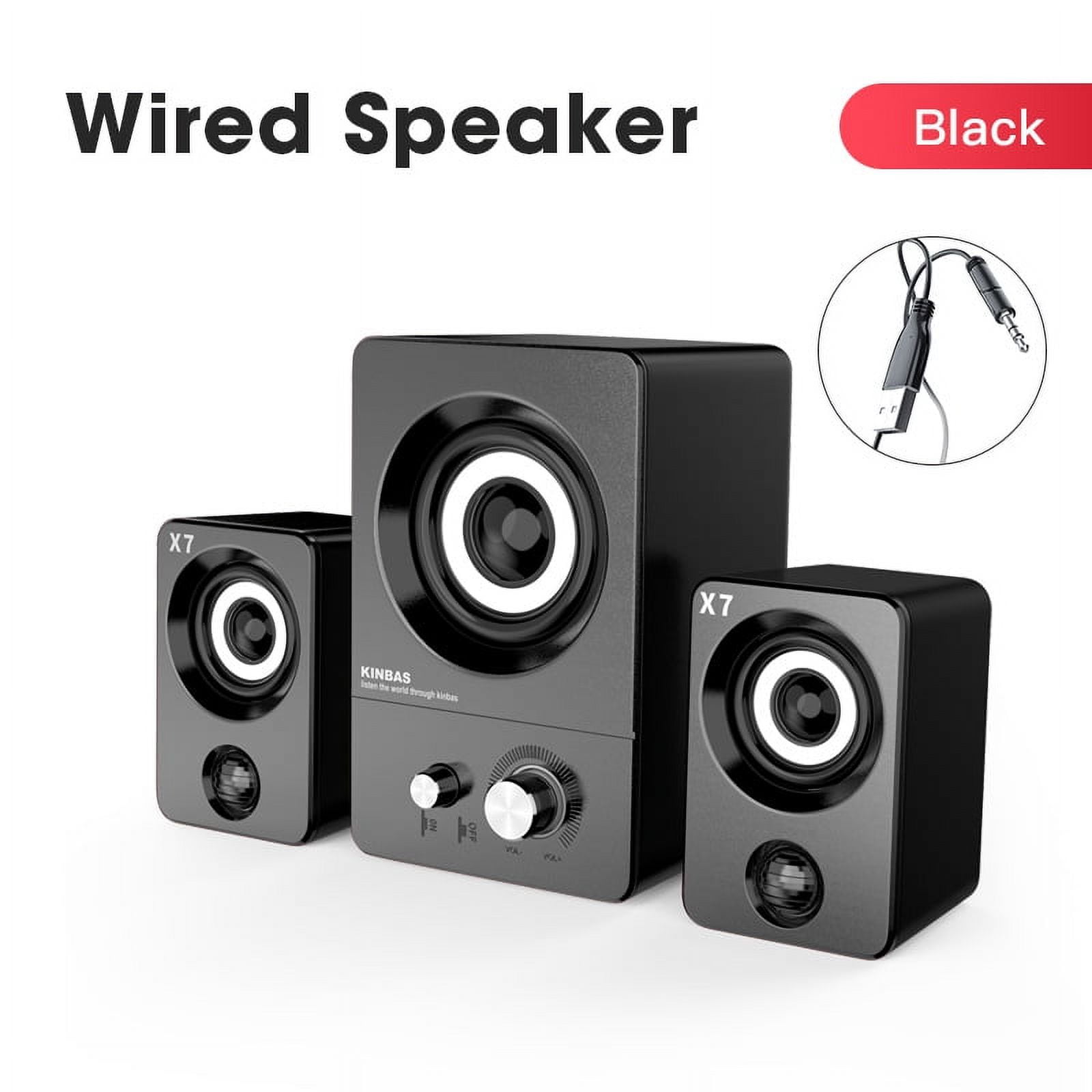 Bluetooth Computer Speakers 4D Stereo Bass Sound Speaker for PC Laptop Desktop Music Player Home ...