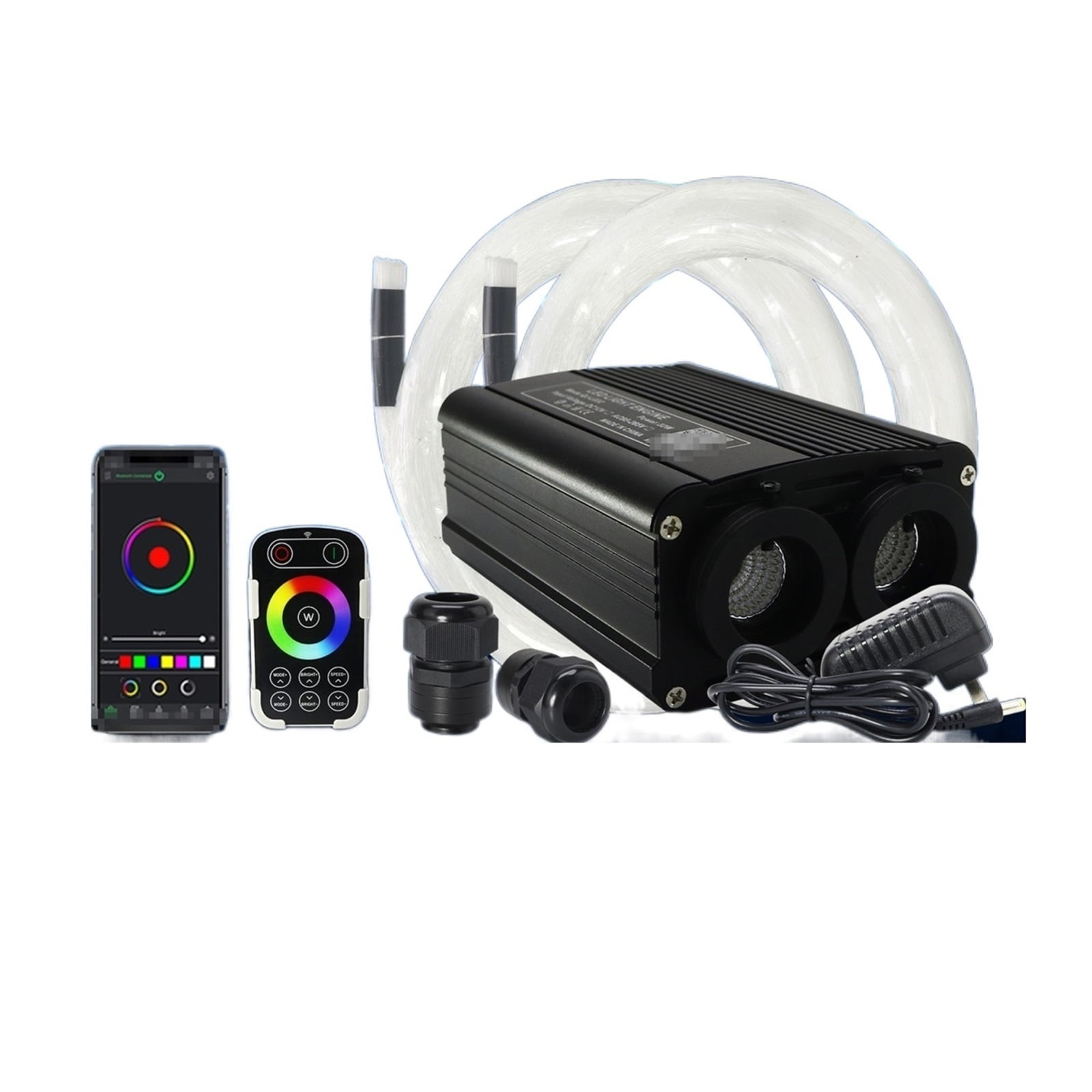 Bluetooth Double Heads 32W RGB LED Fiber Optic Starry Ceiling Lighting ...