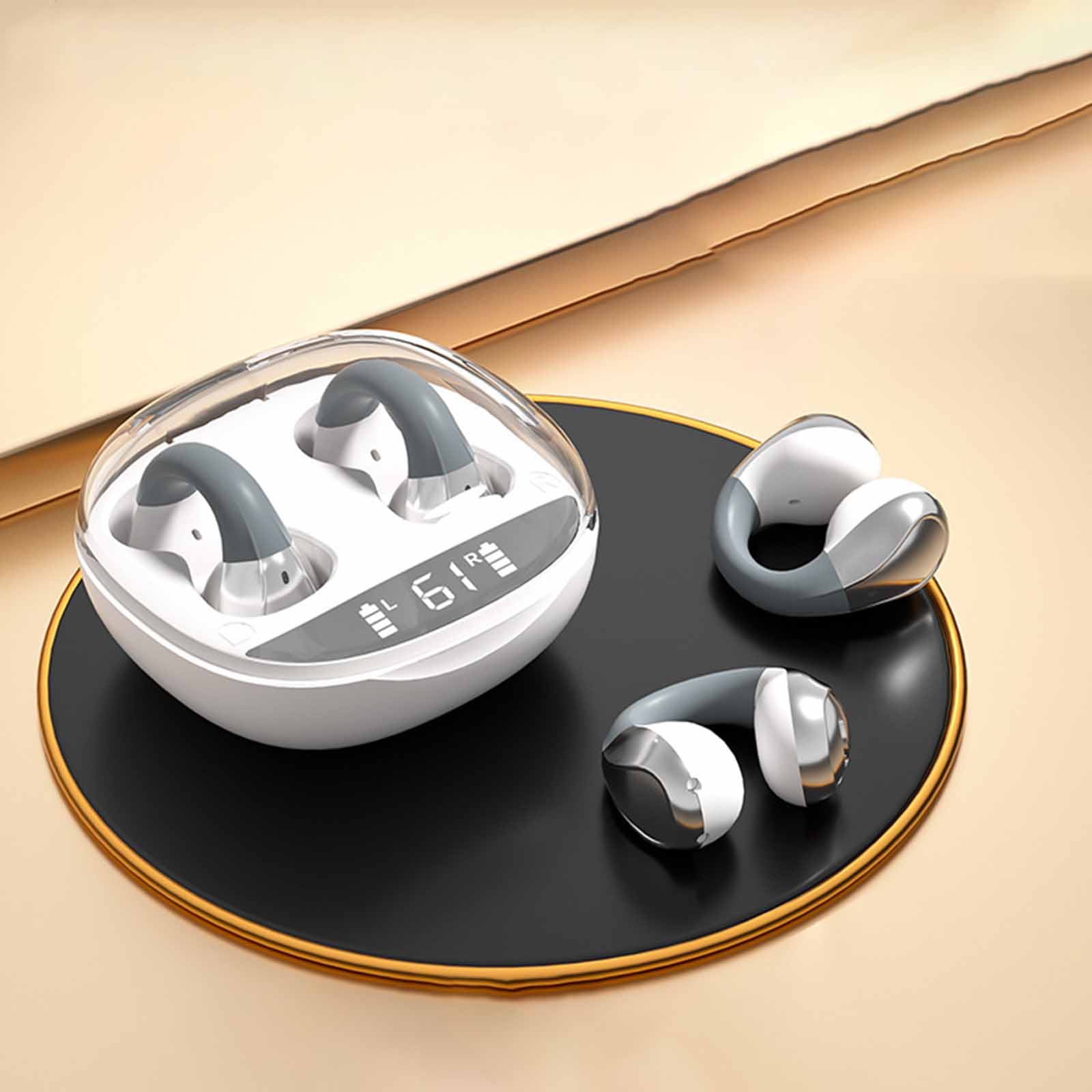 Bluetooth Ear Buds, Wireless Earbuds Bluetooth 5.3 Earclip Earphones ...