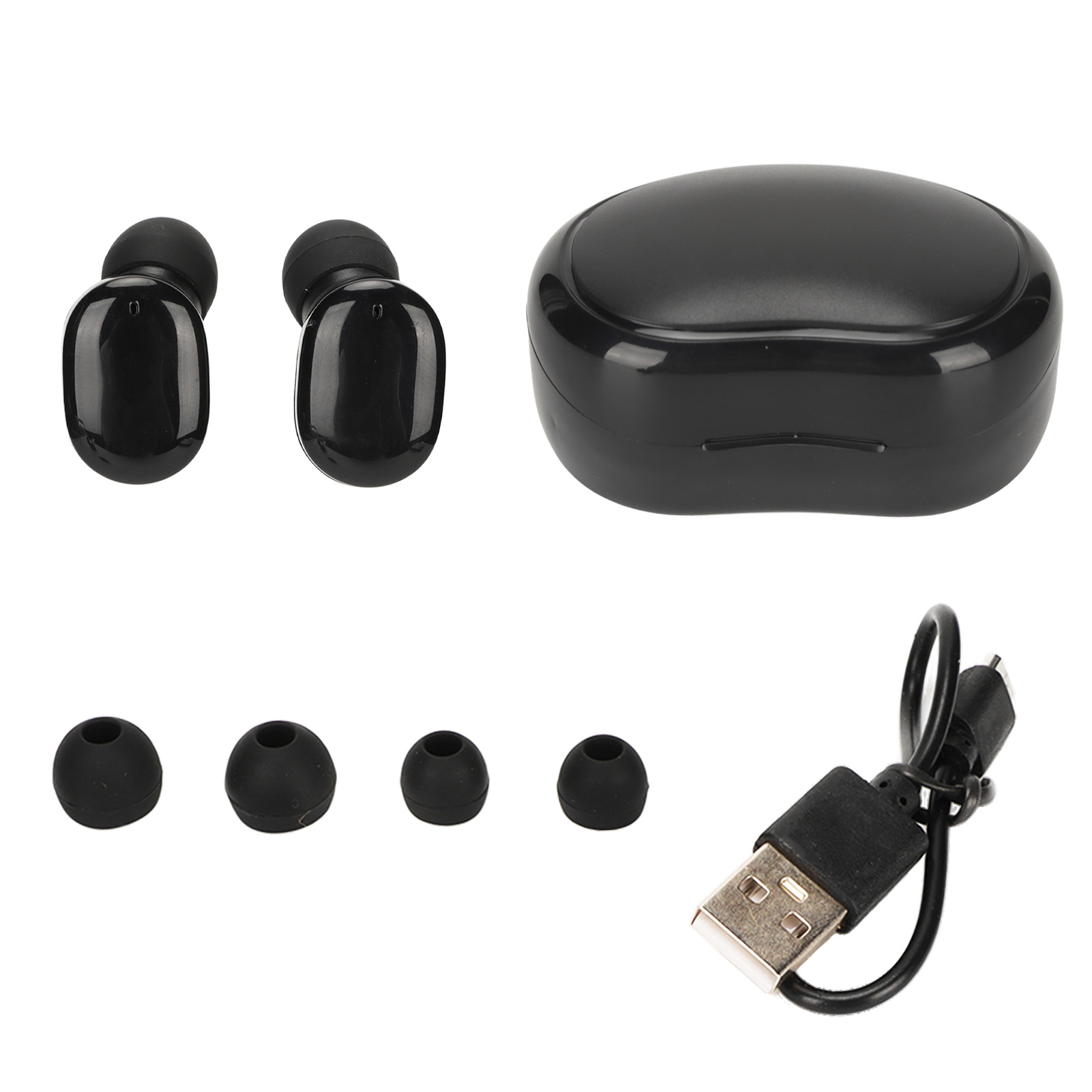 Bluetooth Earbuds HiFi Stereo Noise Cancelling IPX7 Waterproof Built in ...