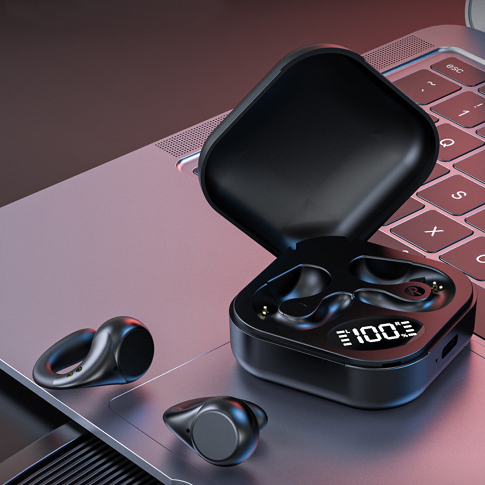 Bluetooth Earbuds, Kadlawus Wireless Bluetooth Earbuds with Hanging Ear ...