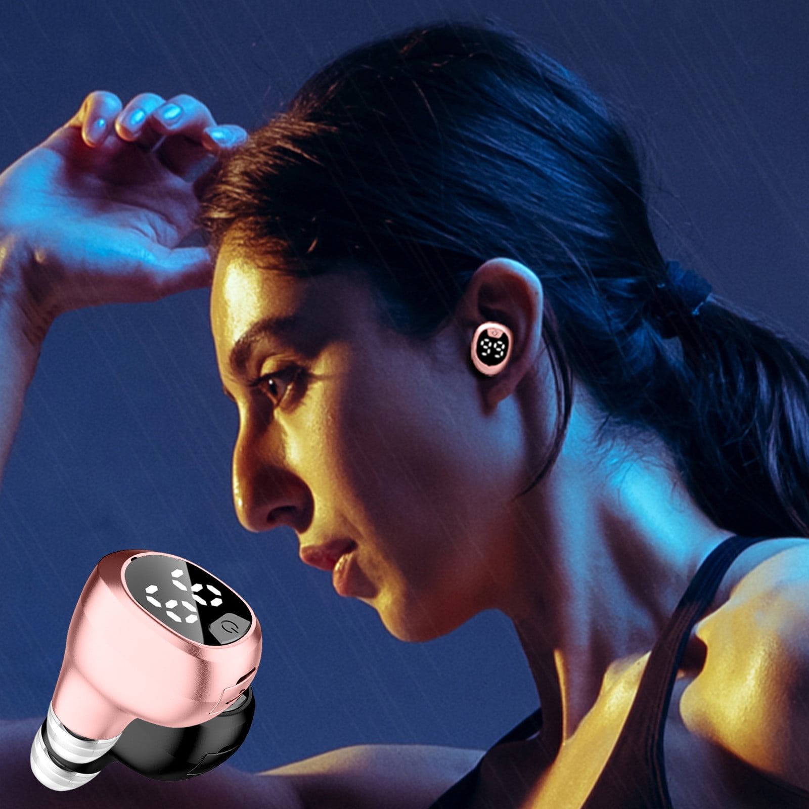 Bluetooth Earbuds, Yrmaups Bluetooth Earbuds, Wireless Headset with LED ...