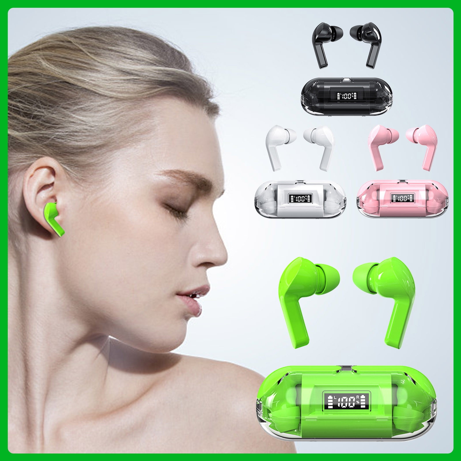 Bluetooth Earphones, Wireless In-ear, Sports Headphones, Mini Display ...