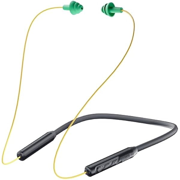 Bluetooth Earplug Headphones, Neckband Wireless Earbuds earplugs-29db ...