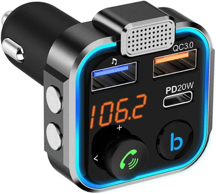 Bluetooth FM Transmitter, BD&M Wireless FM Car Adapter MP3 Music Player ...